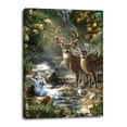 Glow Decor Brown and White Deer Creek Canvas Rectangular Wall Art Decor 18" x 24" - Walmart.com