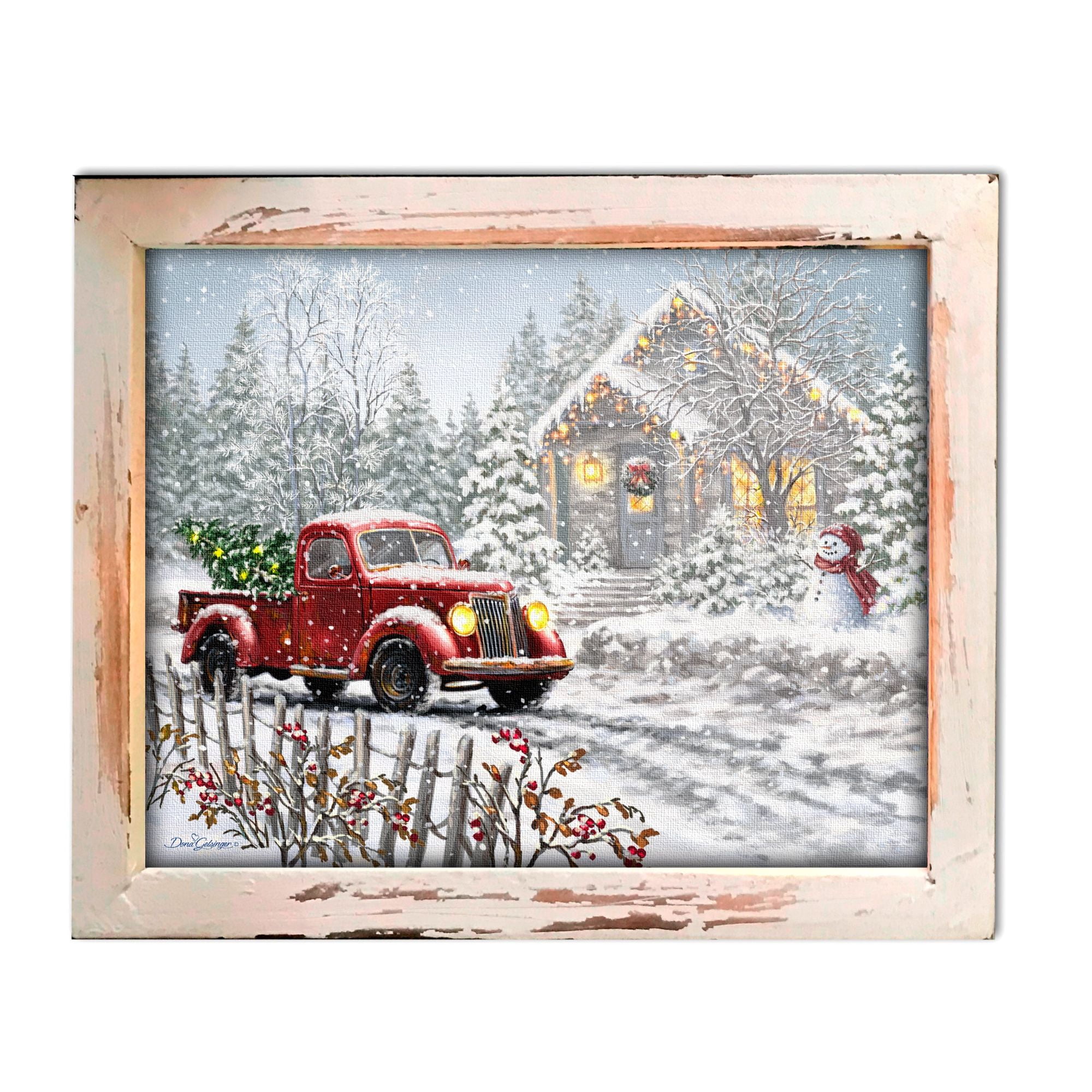 Glow Decor Red and White Special Delivery LED Lighted Rectangular Wall ...
