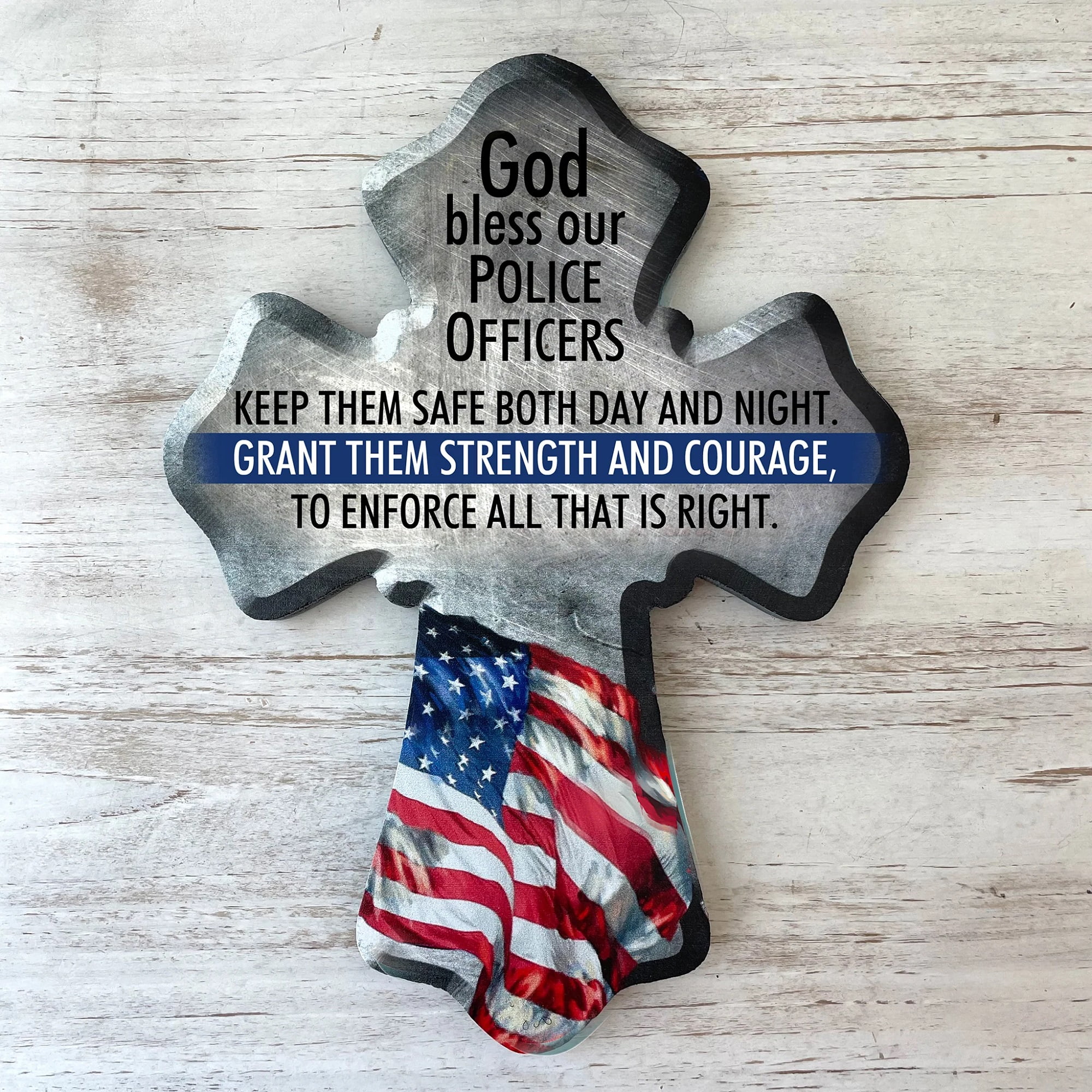 Crafted Creations "Police Officer" Americana Wooden Religious Wall ...