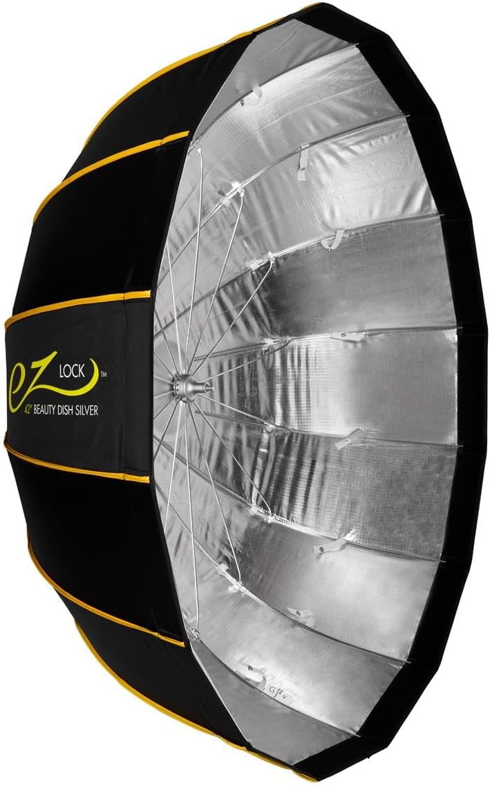 Glow EZ Lock 42" Collapsible Silver Beauty Dish Softbox w/Bowens Mount ...