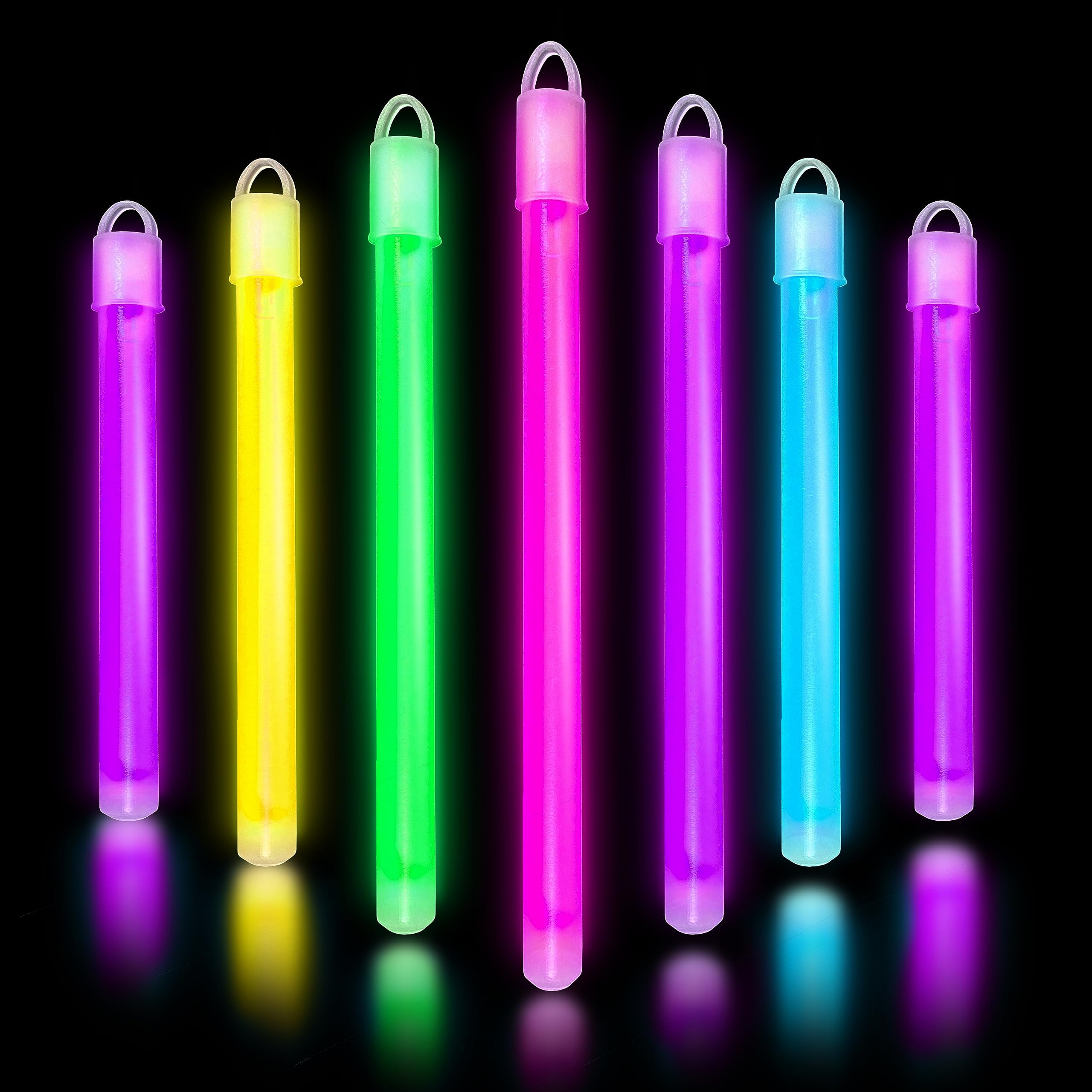 Glow Fever Glow in The Dark Sticks - 50 ct 6" Glow Sticks Bulk Party ...