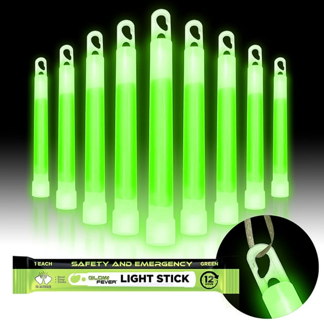 Glow Fever Glow Sticks Bulk, Emergency Safety Military 6'' Lightsticks ...