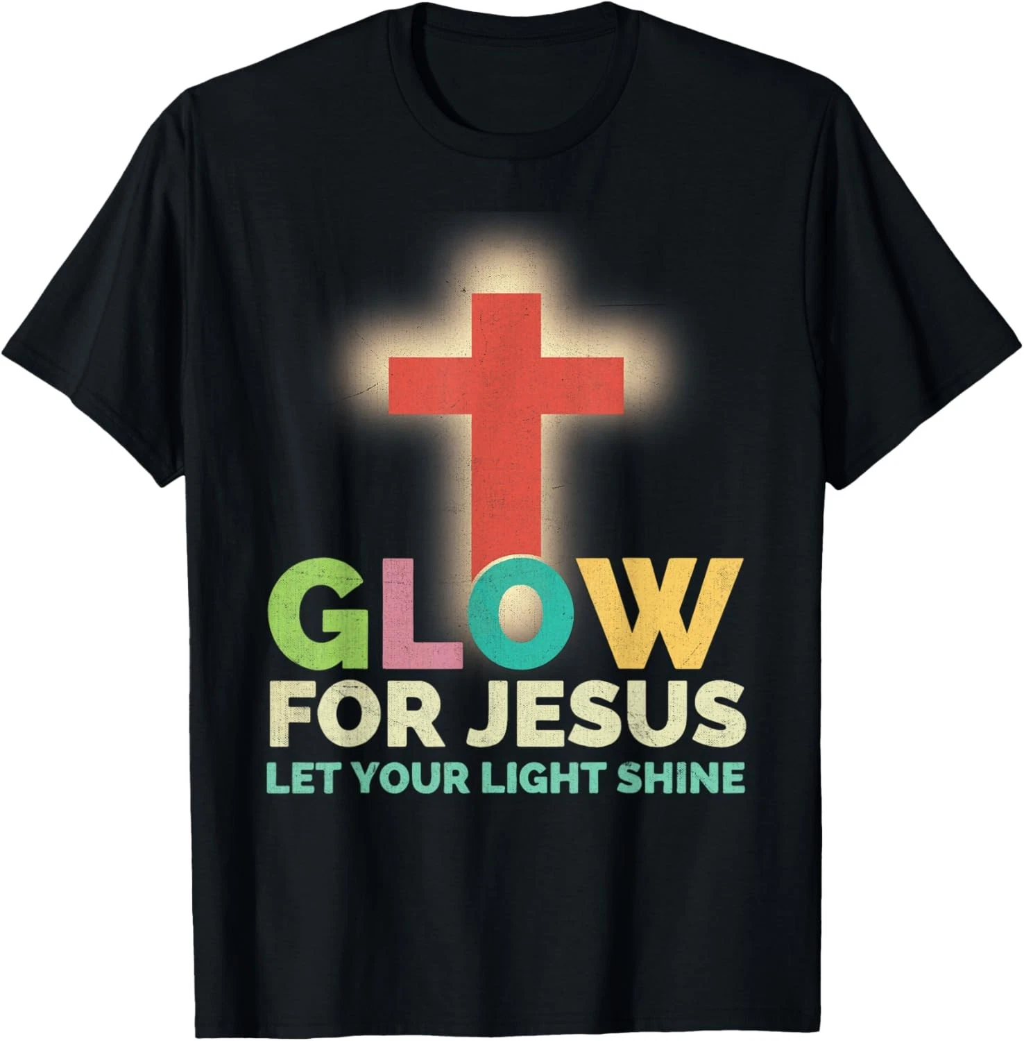 Glow For Jesus Let Your Light Shine Faith Inspired Christian Unisex T ...