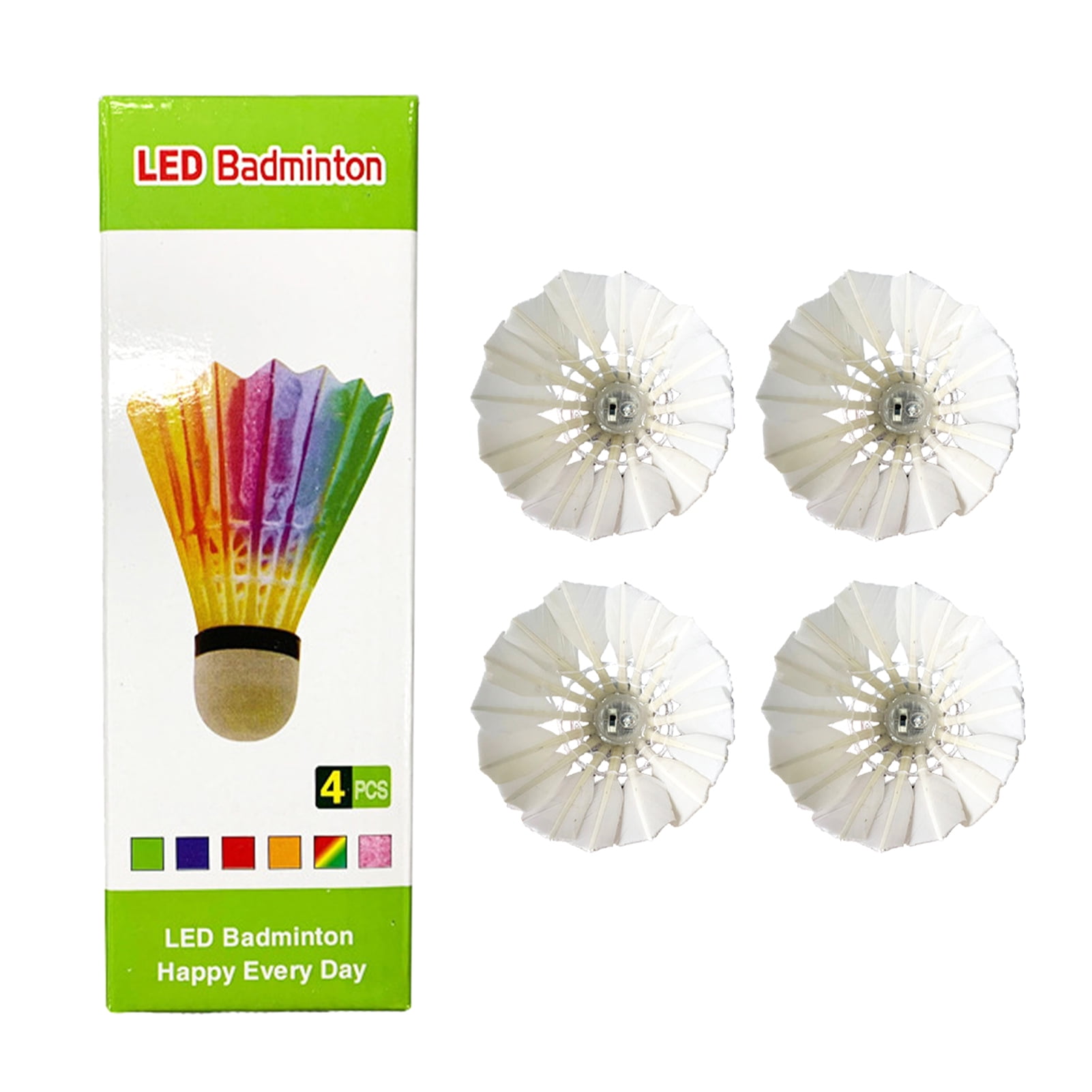 Glow Fun Portable Game Shuttlecock LED Lighting Sports Training ...