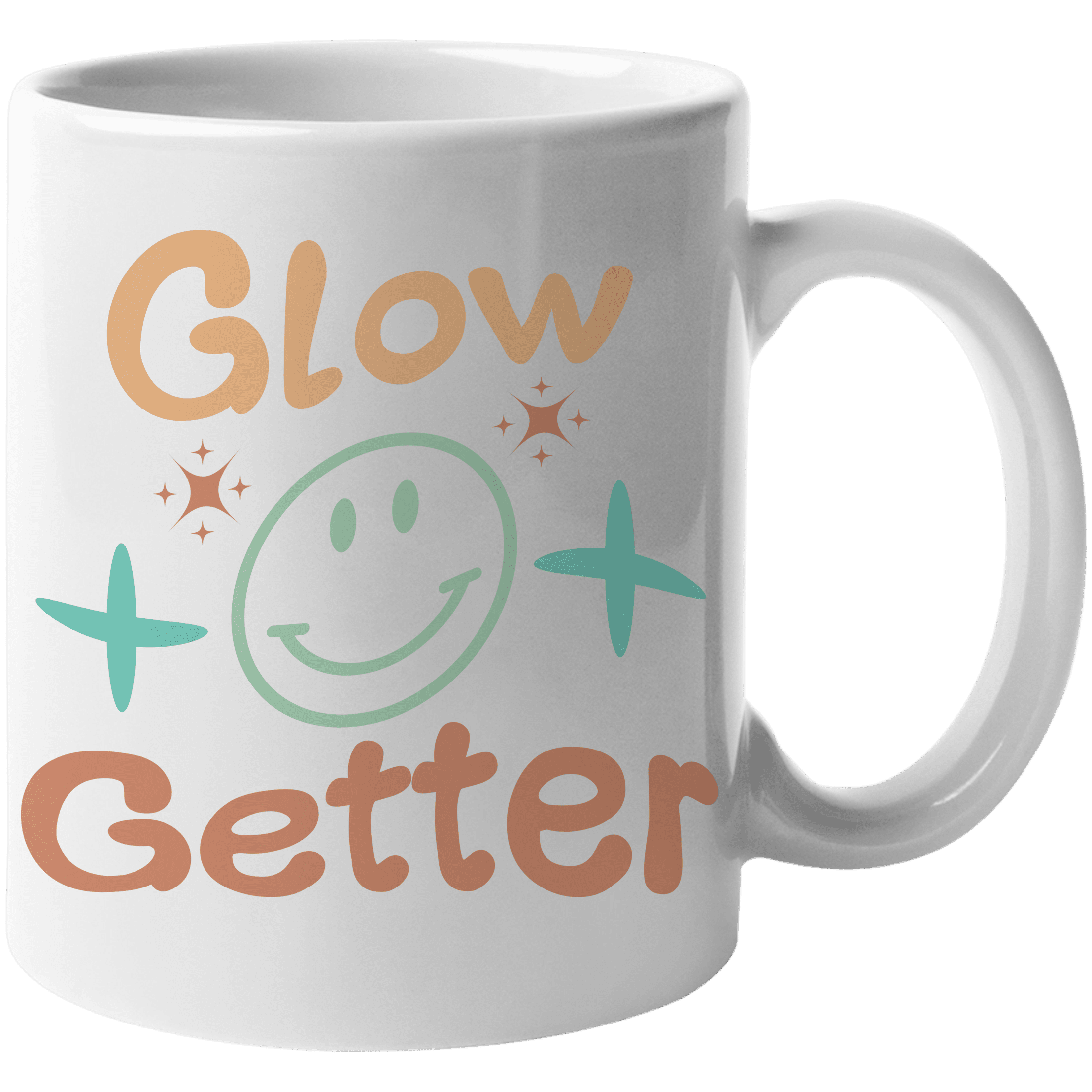 Glow Getter with Smiling Face Design - Beauty Themed Merch for Makeup ...