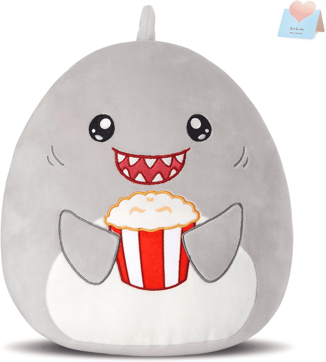 Glow Guards 12-inch Cute Shark Fur Blanket Soft Toy - Brown Shark ...