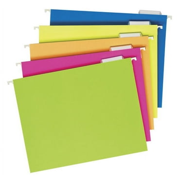 Interior File Folders, 1/3-Cut Tabs, Letter Size, Pink, 100/box ...