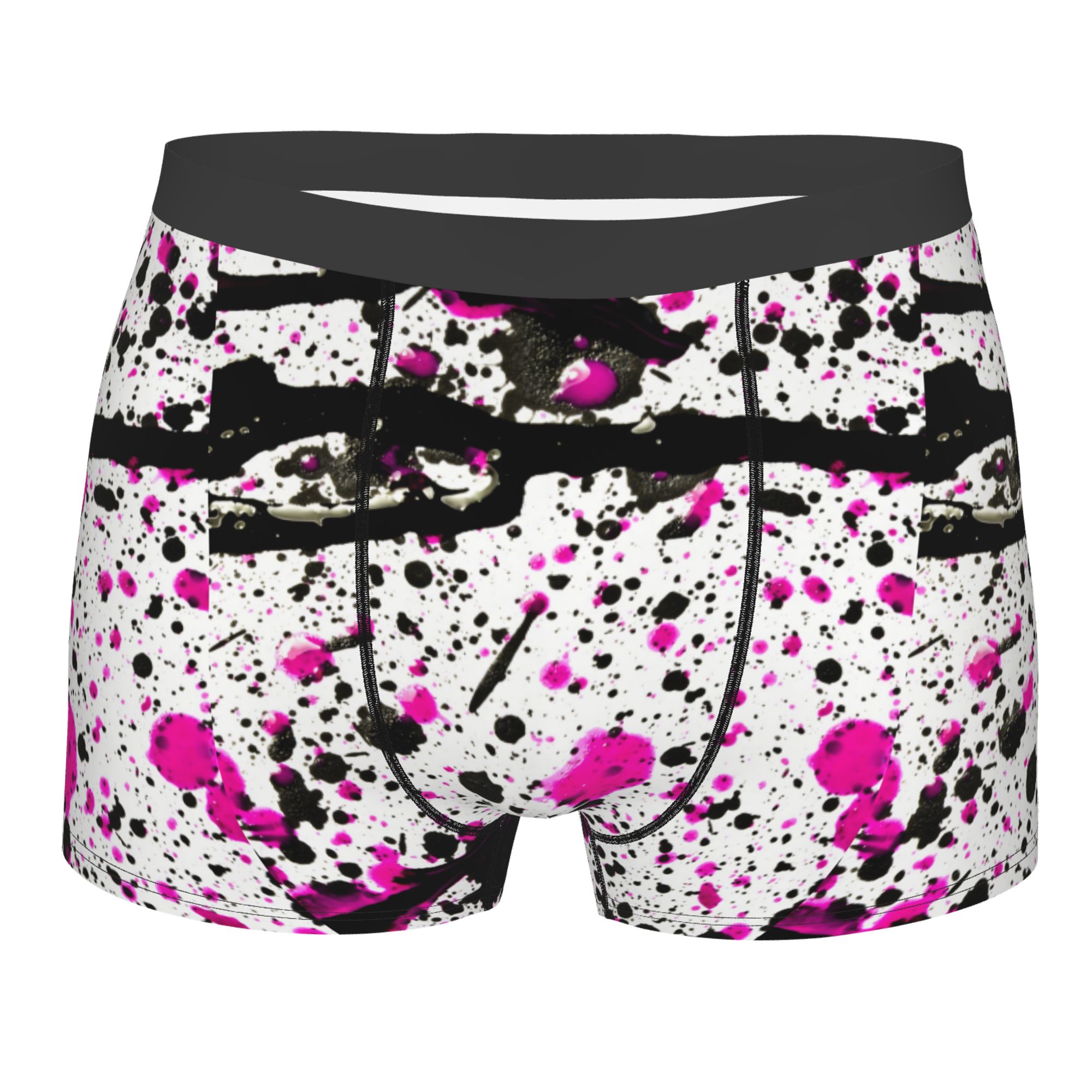 Glow In Dark Splatter Neon Mens Boxer Briefs Soft Stretch Underwear ...