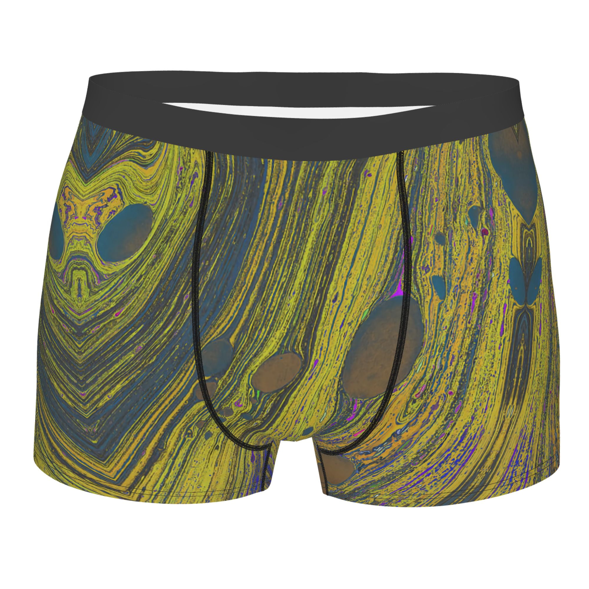 Glow In Dark Splatter Neon Mens Boxer Briefs Soft Stretch Underwear ...