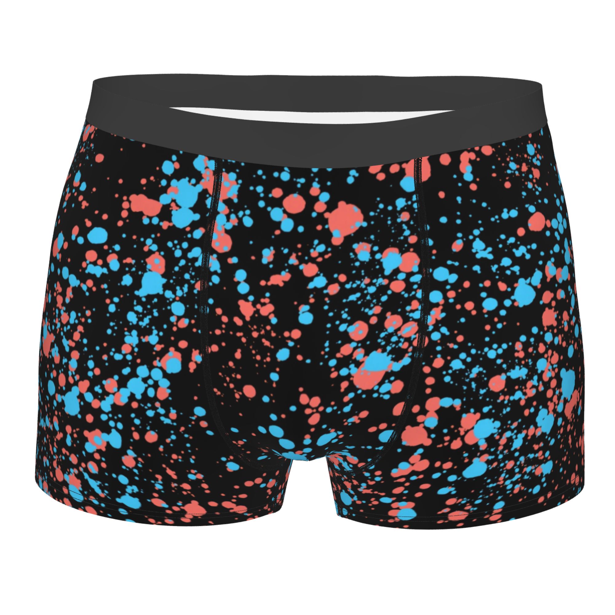 Glow In Dark Splatter Neon Mens Boxer Briefs Soft Stretch Underwear ...