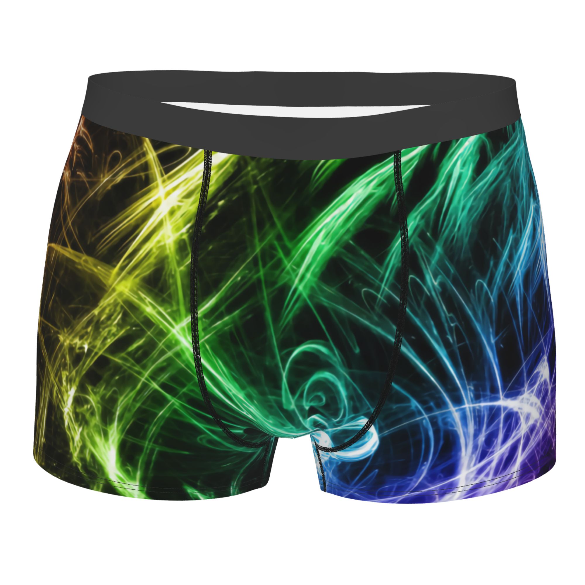 Glow In Dark Splatter Neon Mens Boxer Briefs Soft Stretch Underwear ...