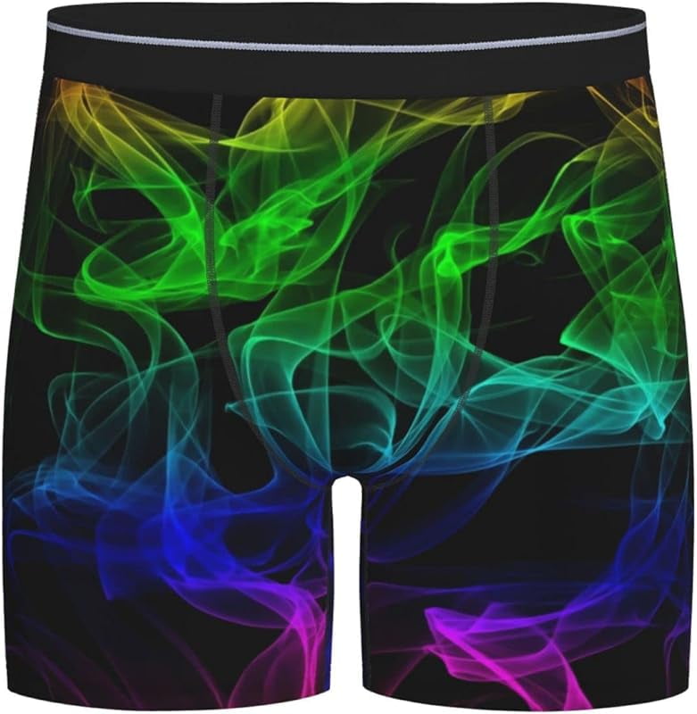 Glow In Dark Ssplatter Neon Men'S Boxer Brief Long Leg Underwear ...