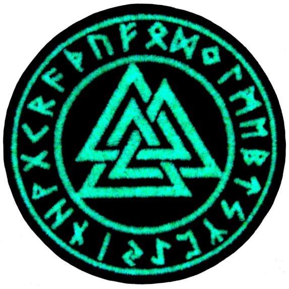 Glow In Dark Valknut Viking Vegvisir Norse Rune Patch Morale Badge ...