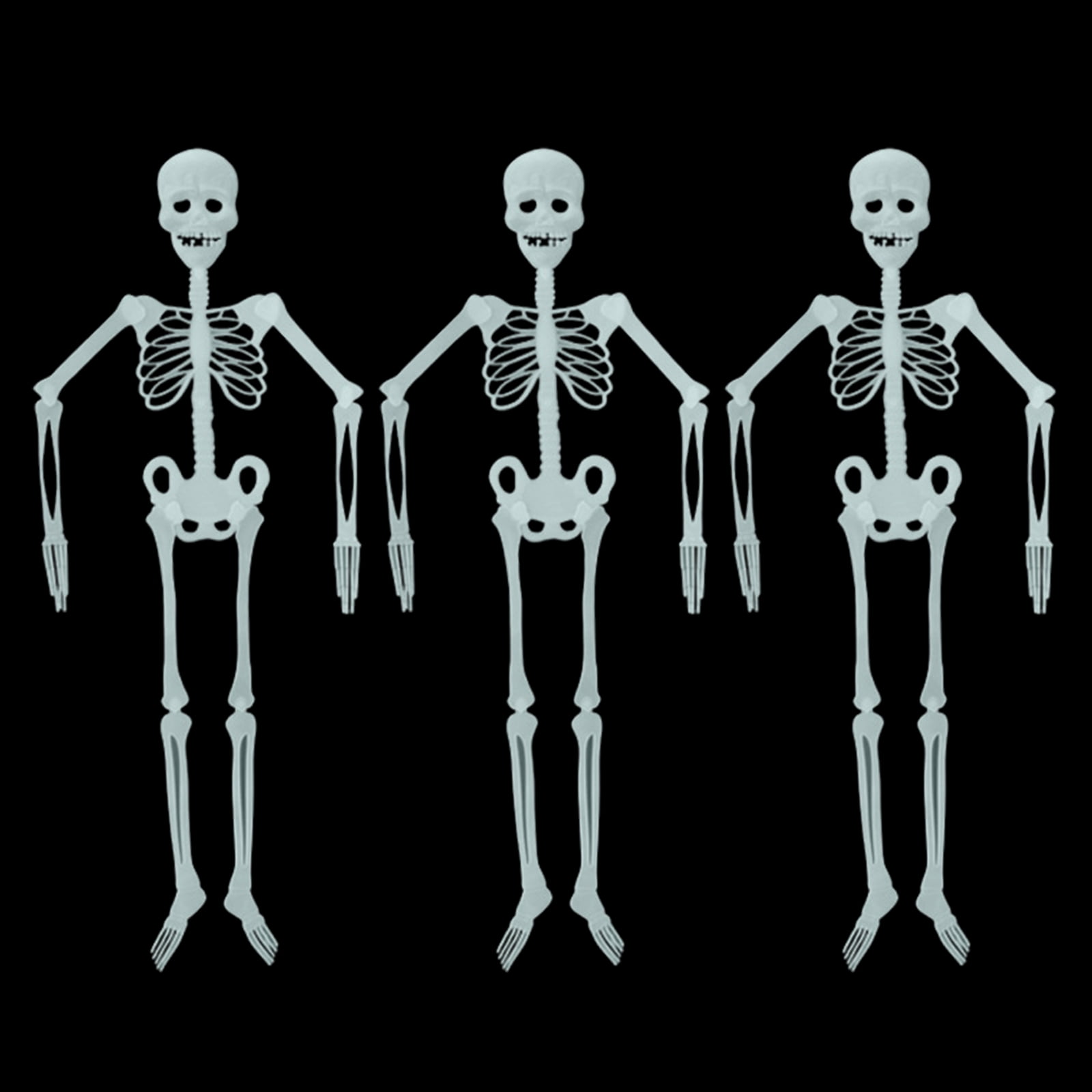 **Glow-In-The-Dark Halloween Skeleton Decorations**;**Rotatable Full ...