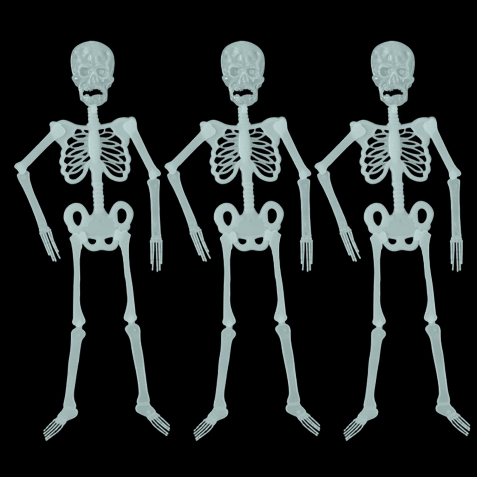 **Glow-In-The-Dark Halloween Skeleton Decorations**;**Rotatable Full ...