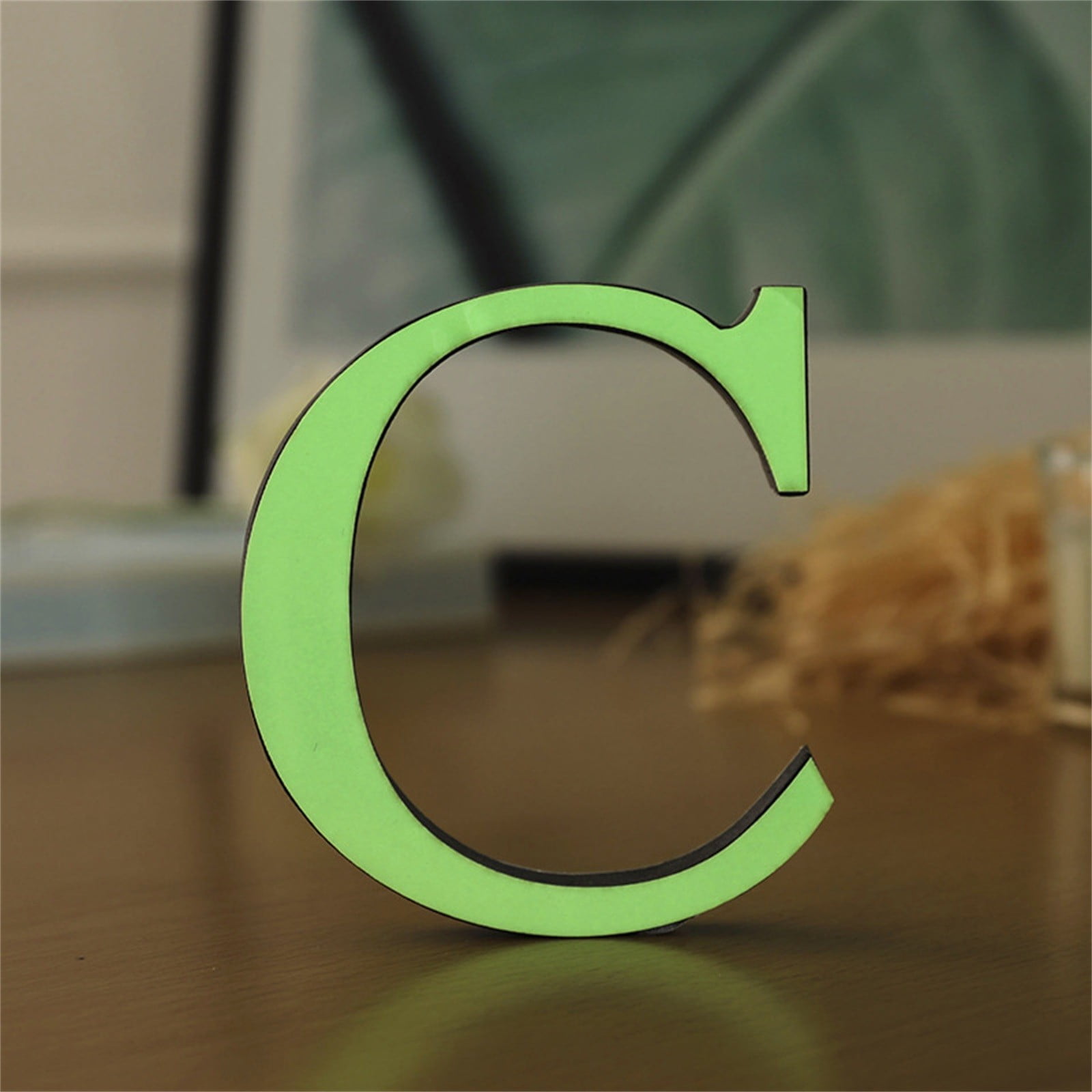 Glow In The Dark Letter Wall Stickers Decorate 26 Letters DIY 3D Mirror ...