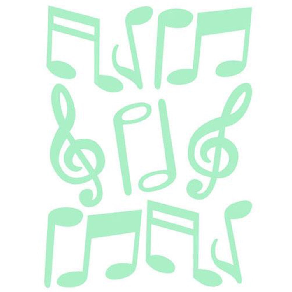 Glow In The Dark Musical Note Fluorescent Wall Stickers DIY Art Decal ...