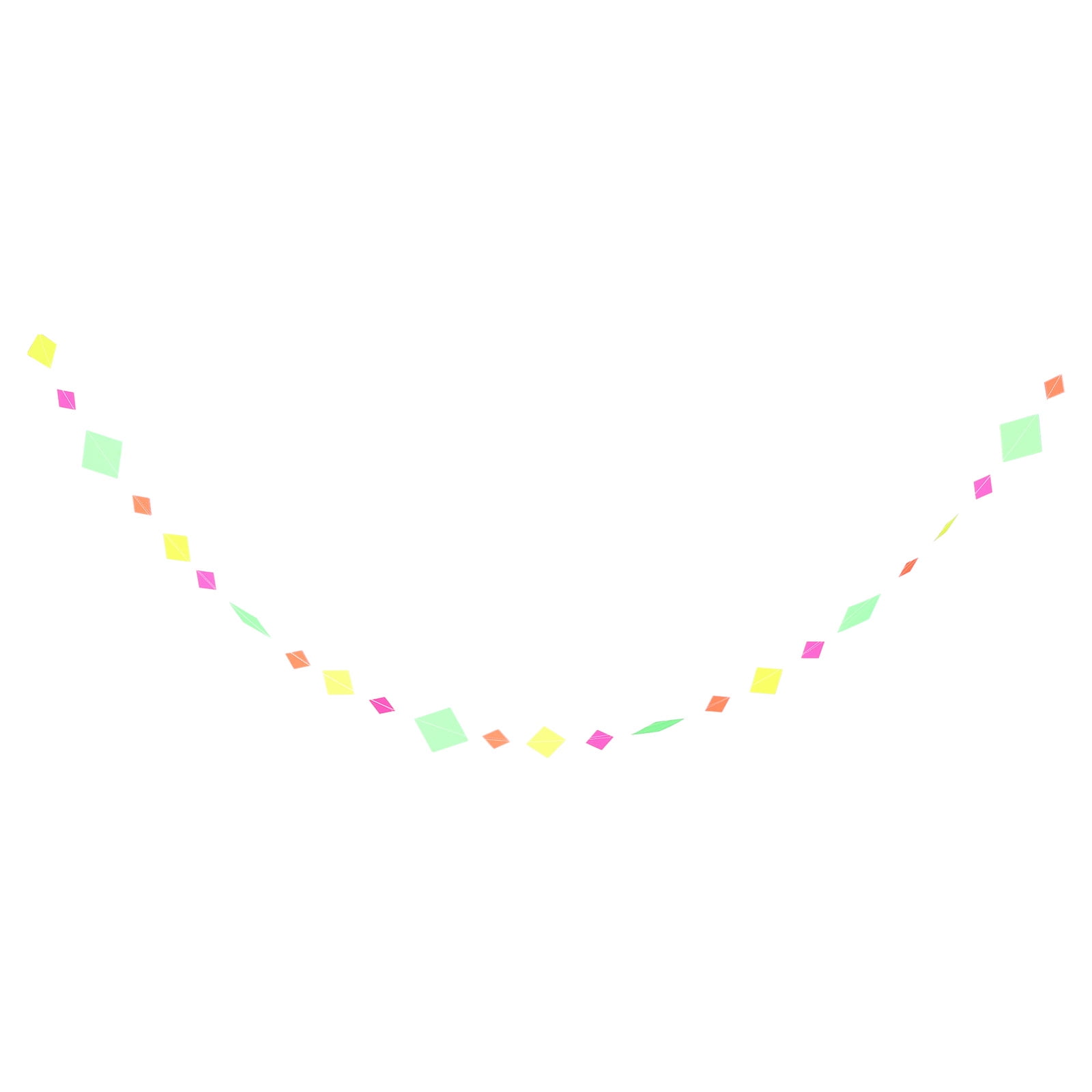Glow In The Dark Paper Rhomboid Streamer Fluorescent Rhomboid String ...