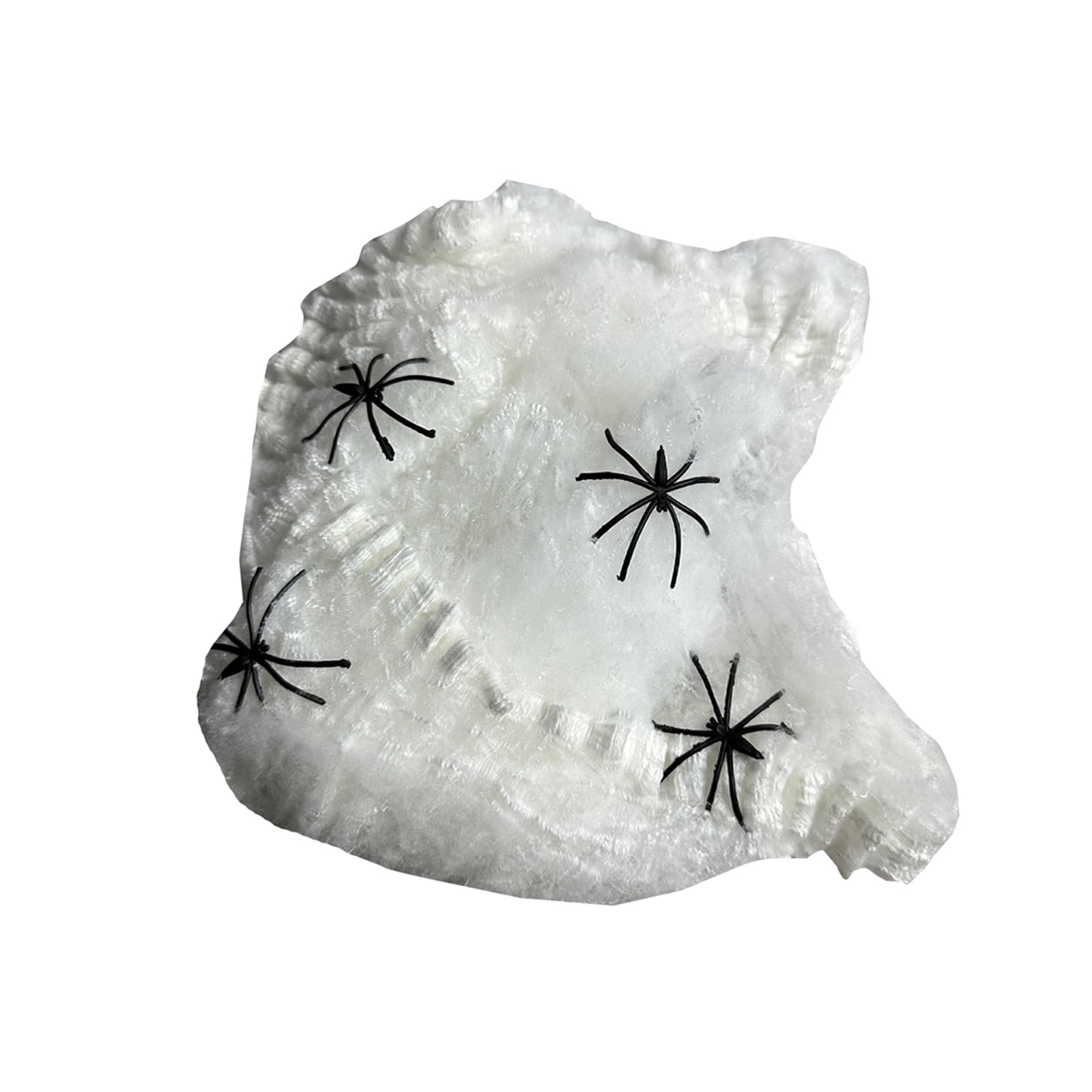 Glow-In-The-Dark Spider Web Decoration Set With 4 Baby Spiders ...