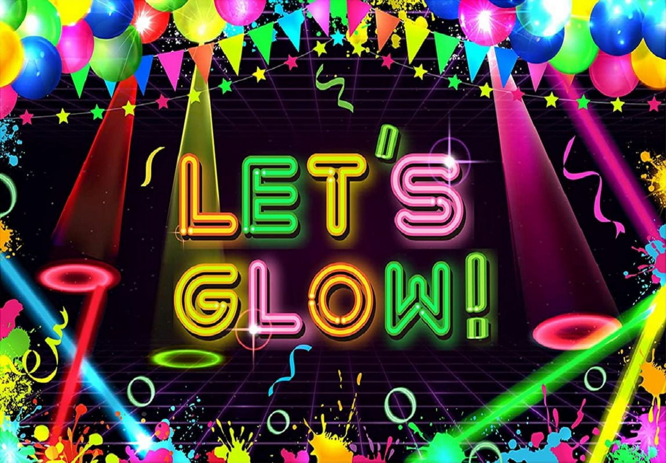 Glow Neon Party Photography Backdrop Splatter Background Custom ...