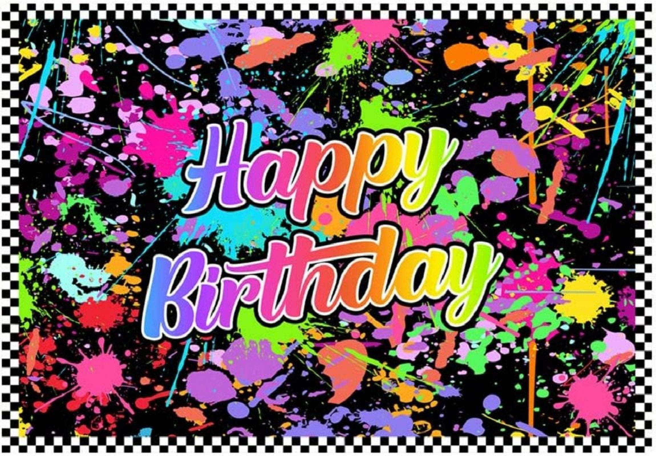 Glow Neon Party Photography Backdrop Splatter Background Custom ...