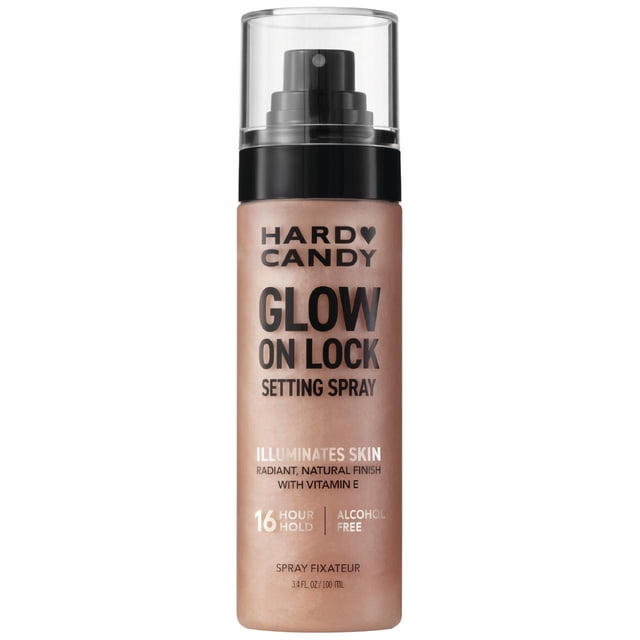 Hard Candy Glow On Lock Setting Spray, Alcohol-Free, 16 Hour Hold ...
