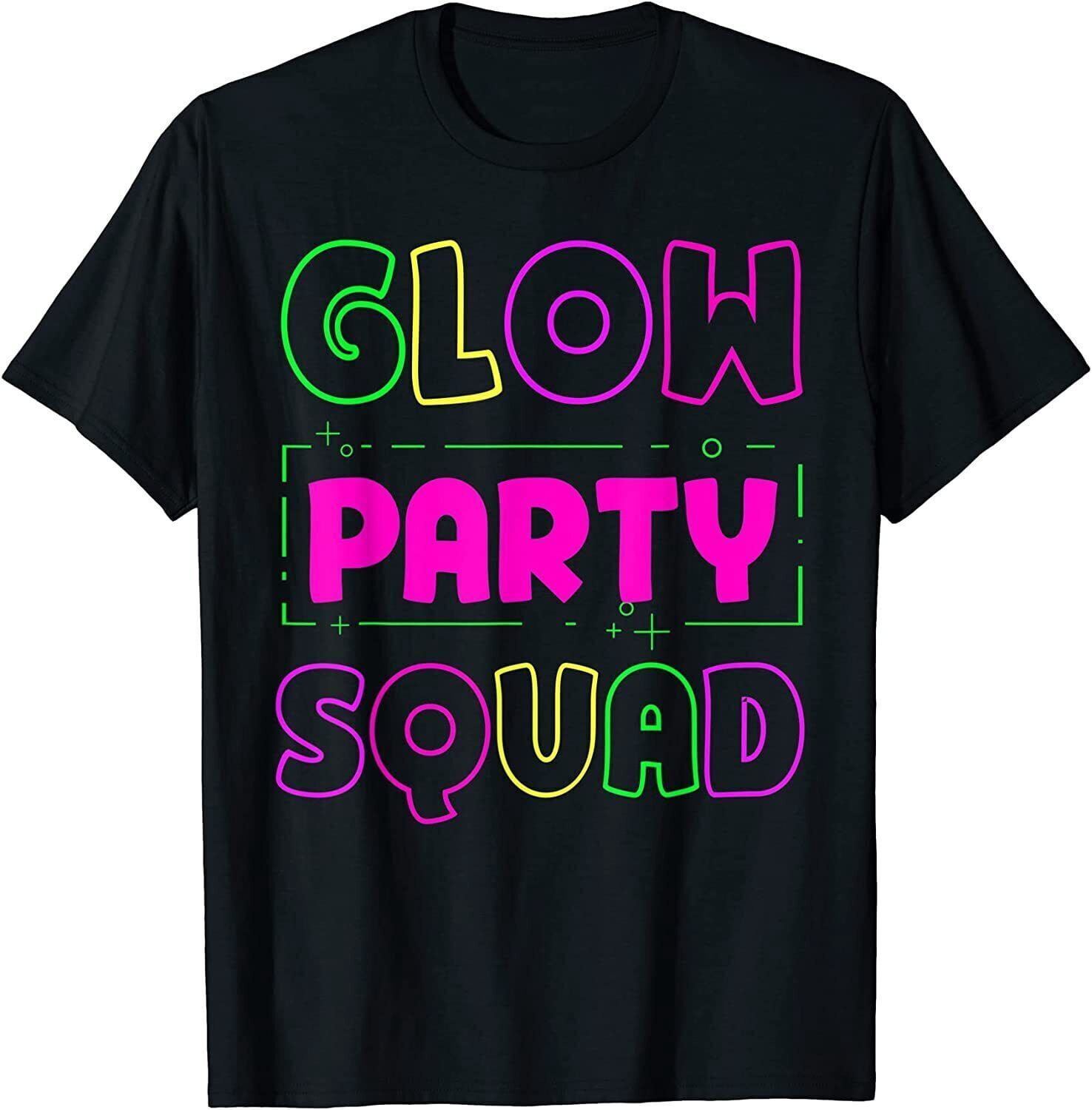 Glow Party Squad Neon Lights Electronic Music Festival Dance Fan T ...