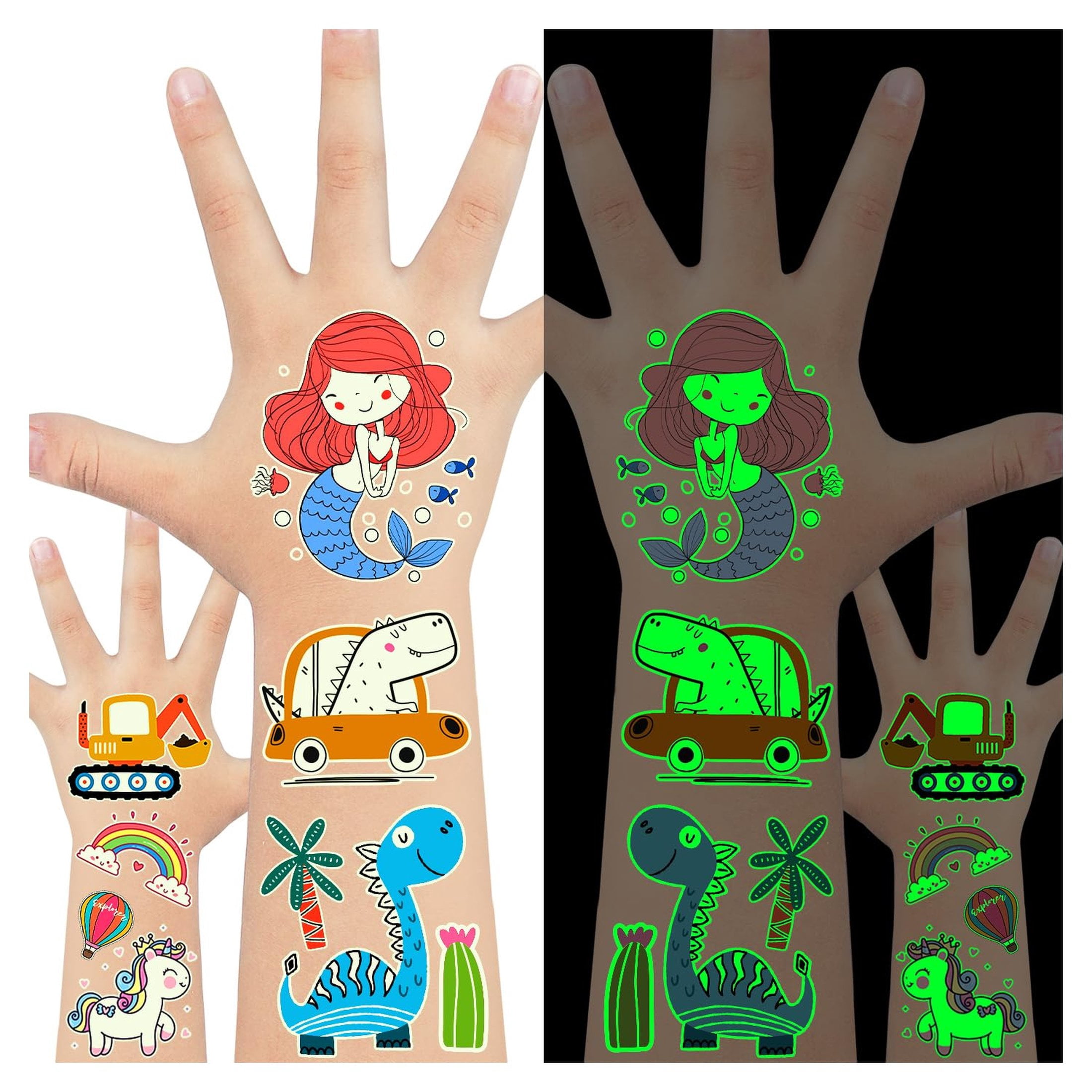 Glow Party Sticker Pack - 48 Sheets of Luminous Stickers for Kids ...