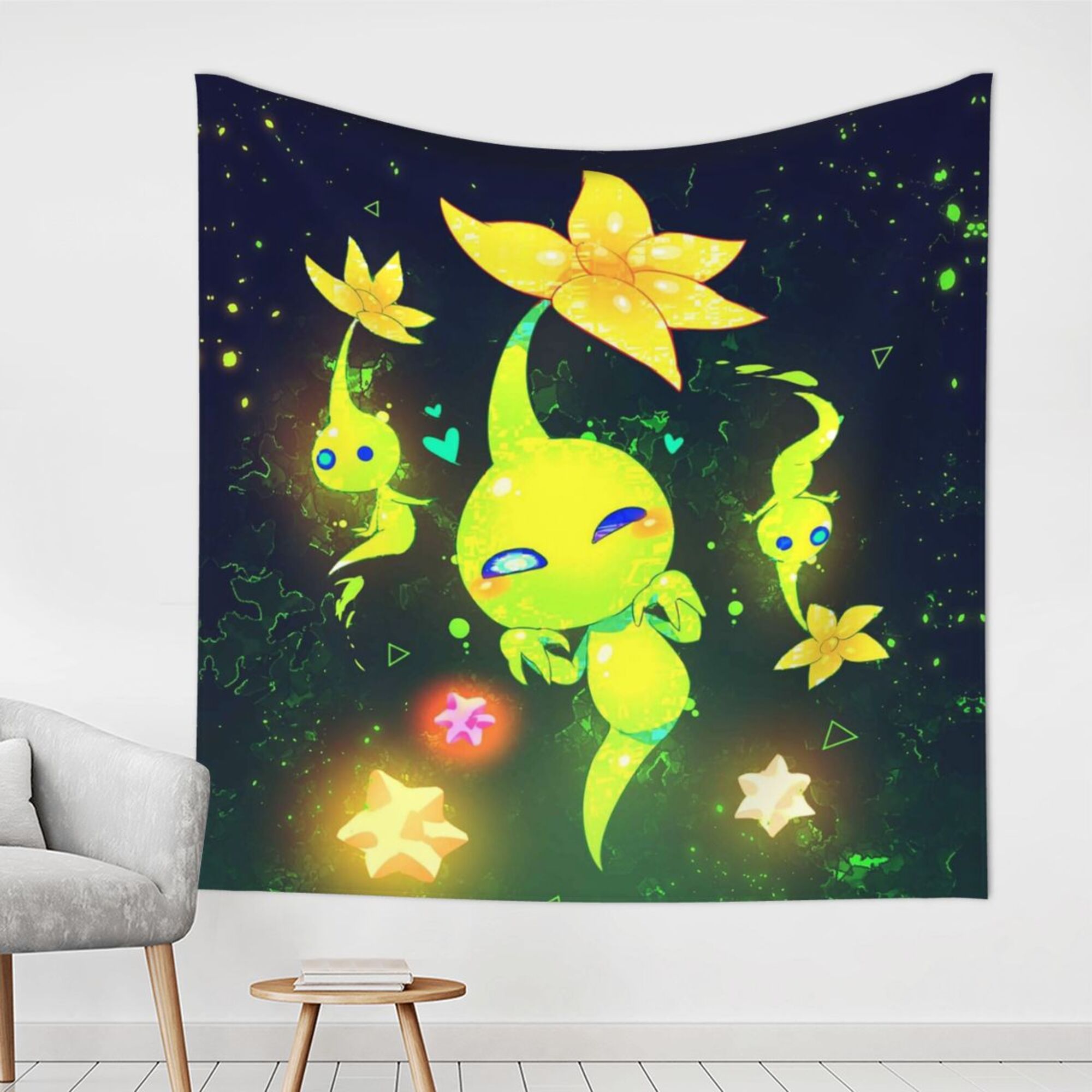 Glow Pikmin Tapestry Banner 59*59 Inch Decor Art Tablecloth Wall ...
