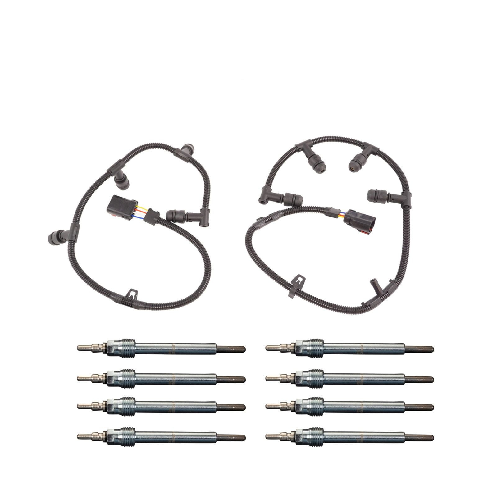 Glow Plug Kit forDiesel Engines (2 Harnesses + 8 Glows), 10-Piece ...