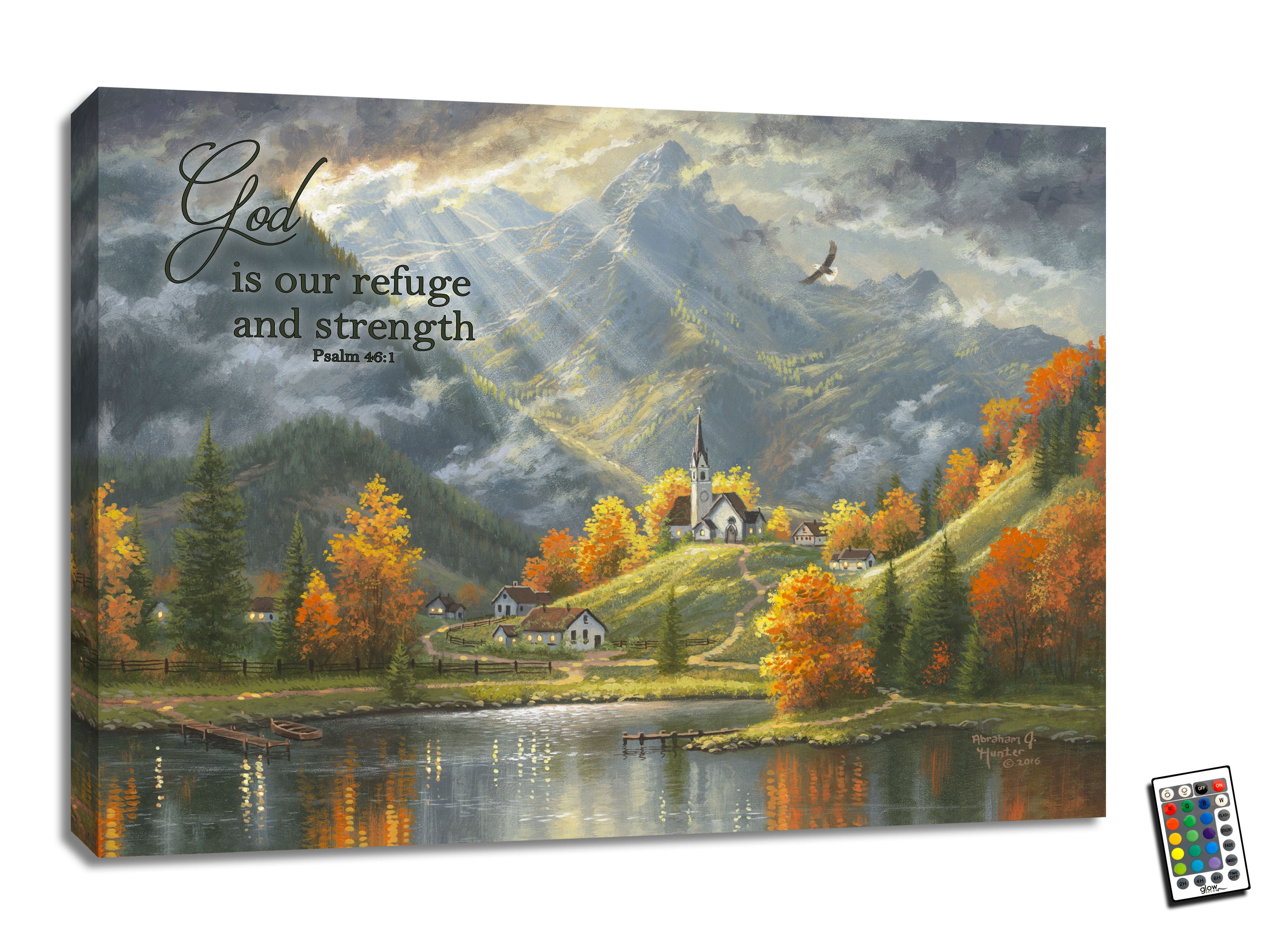 Glow Print Canvas-In Spirit In Truth LED w/ Remote Control (18" x 24 ...
