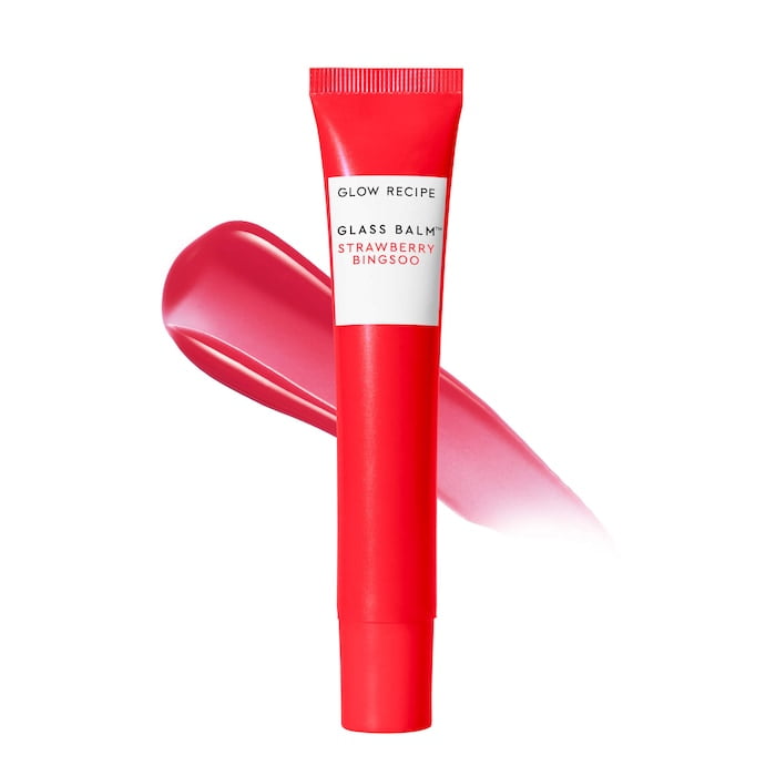 Glow Recīpe Glass Balm Lip Treatment for Shine & Hydration Strawberry ...