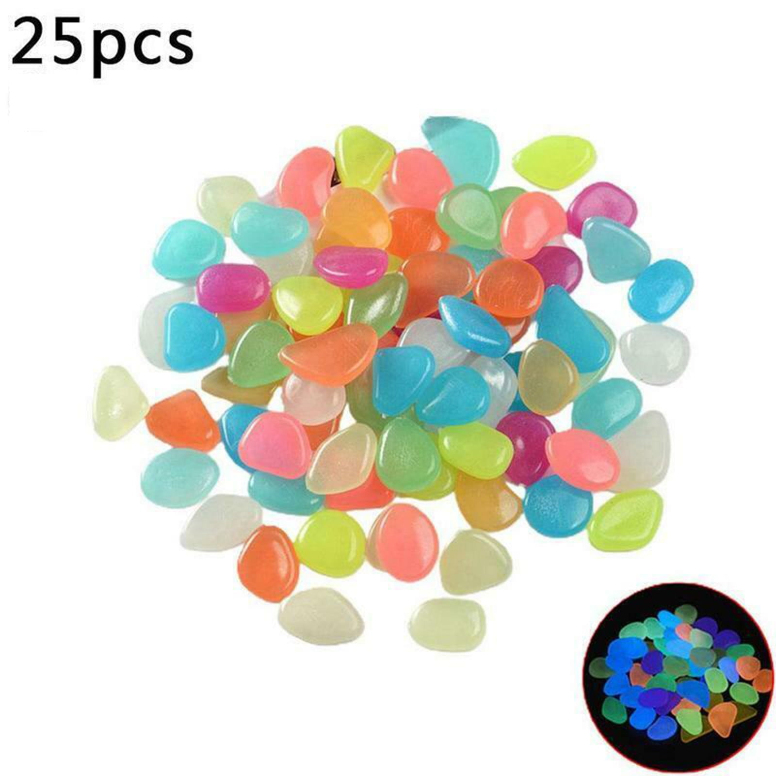 Glow Rocks For Landscaping 25 Pcs Glow In The Dark Garden Rocks Pebbles ...