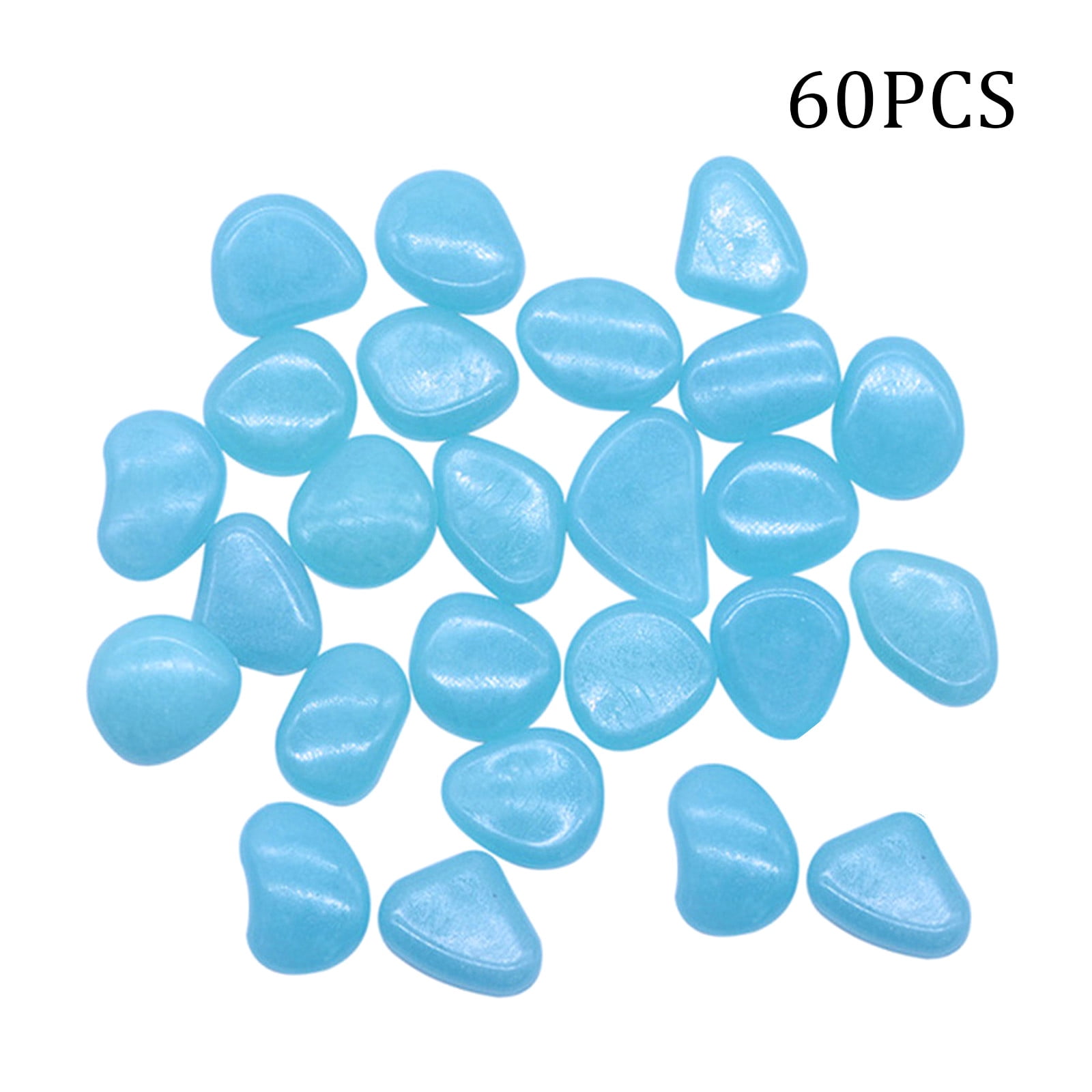 Glow Rocks For Landscaping, Glow Pebbles, 50 Pcs Blue Glowing Rocks For ...