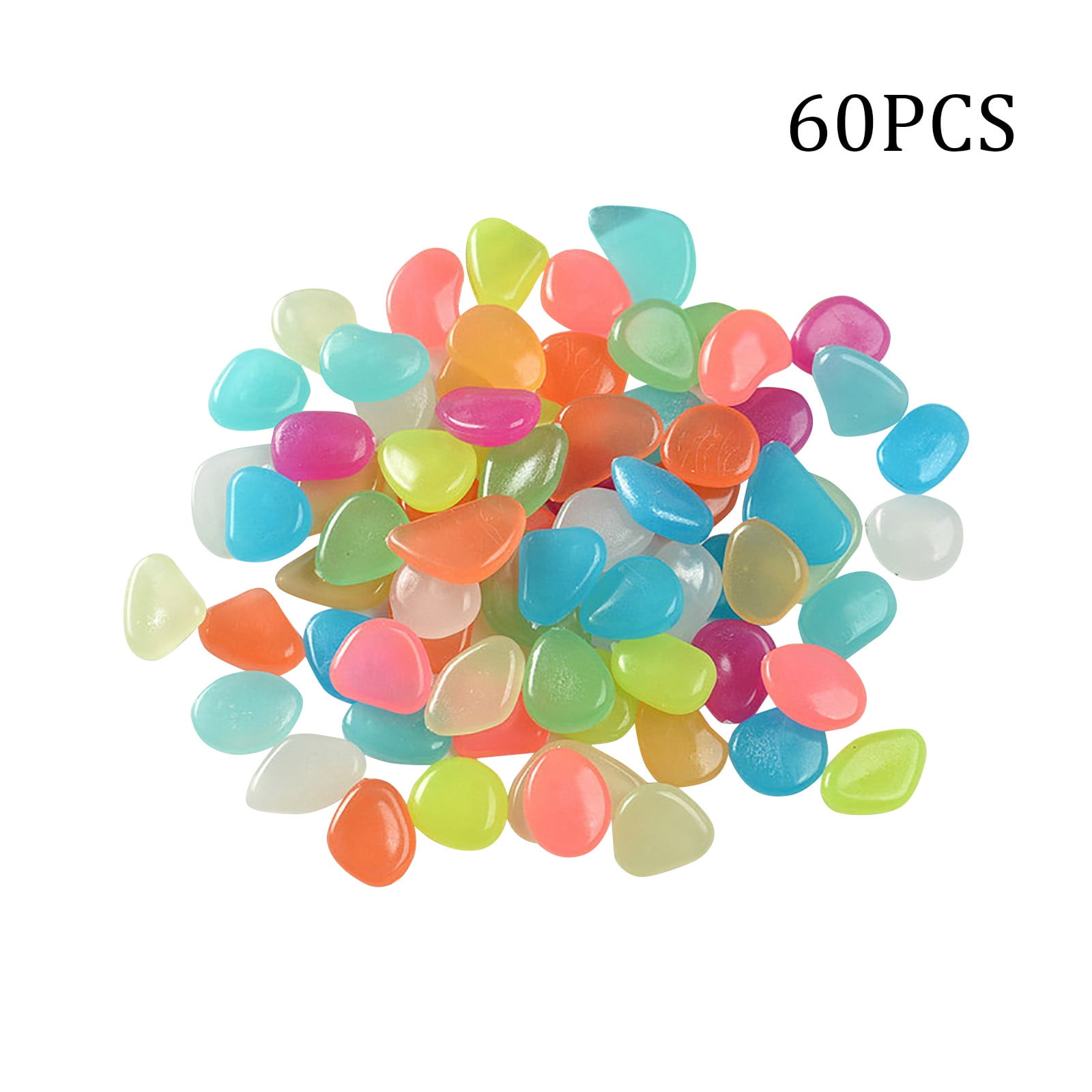 Glow Rocks For Landscaping, Glow Pebbles, 50 Pcs Blue Glowing Rocks For ...