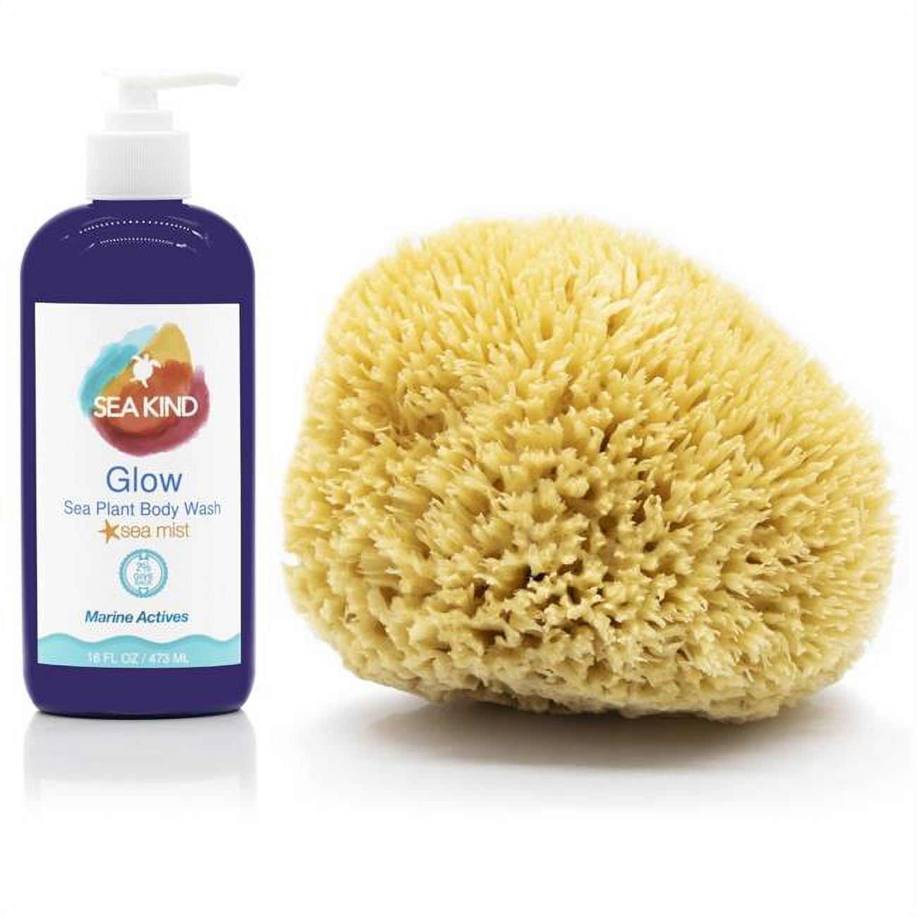 Glow Sea Plant Body Wash w/ Luxury 7.5' Sea Sponge - Sea Mist - Walmart.com
