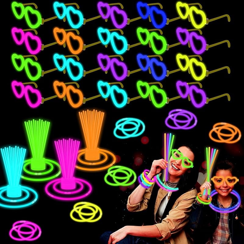 Glow Sticks Party Pack 8"-50,Light up Bracelets & Necklaces Accessories ...