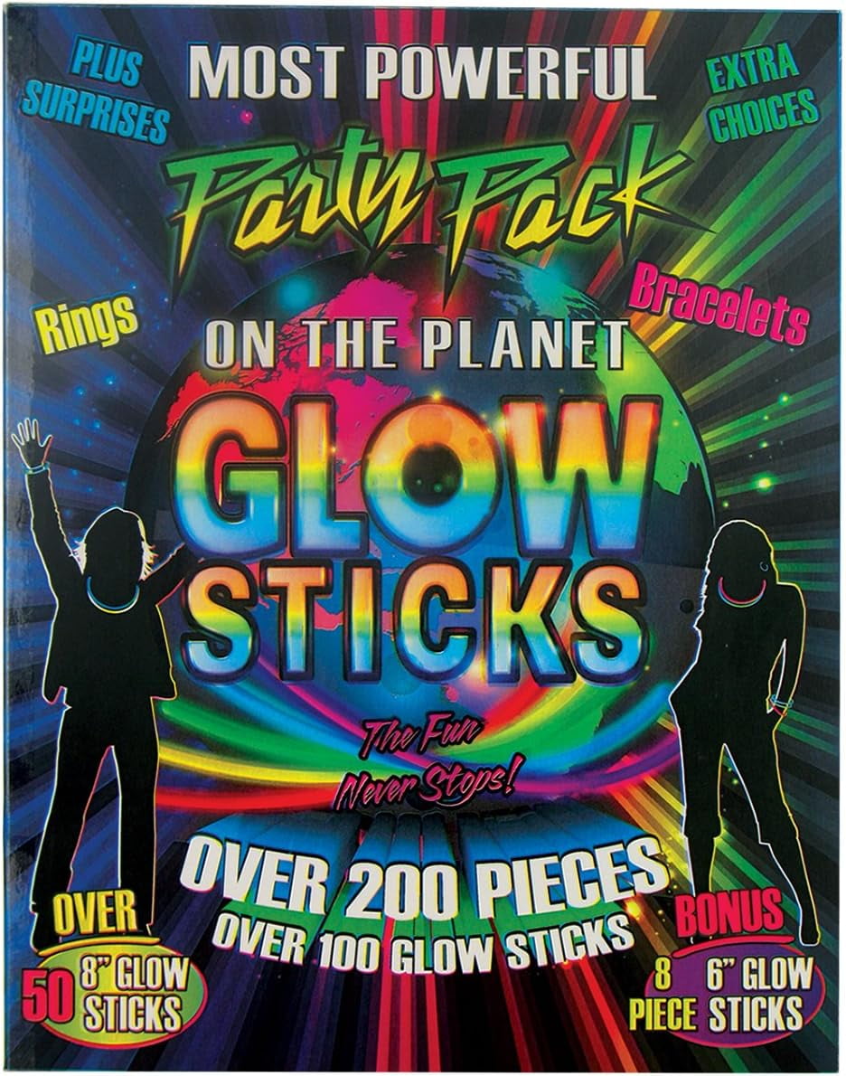 Glow Sticks Party Pack (Over 200 Pieces) - Party Supplies - Walmart.com