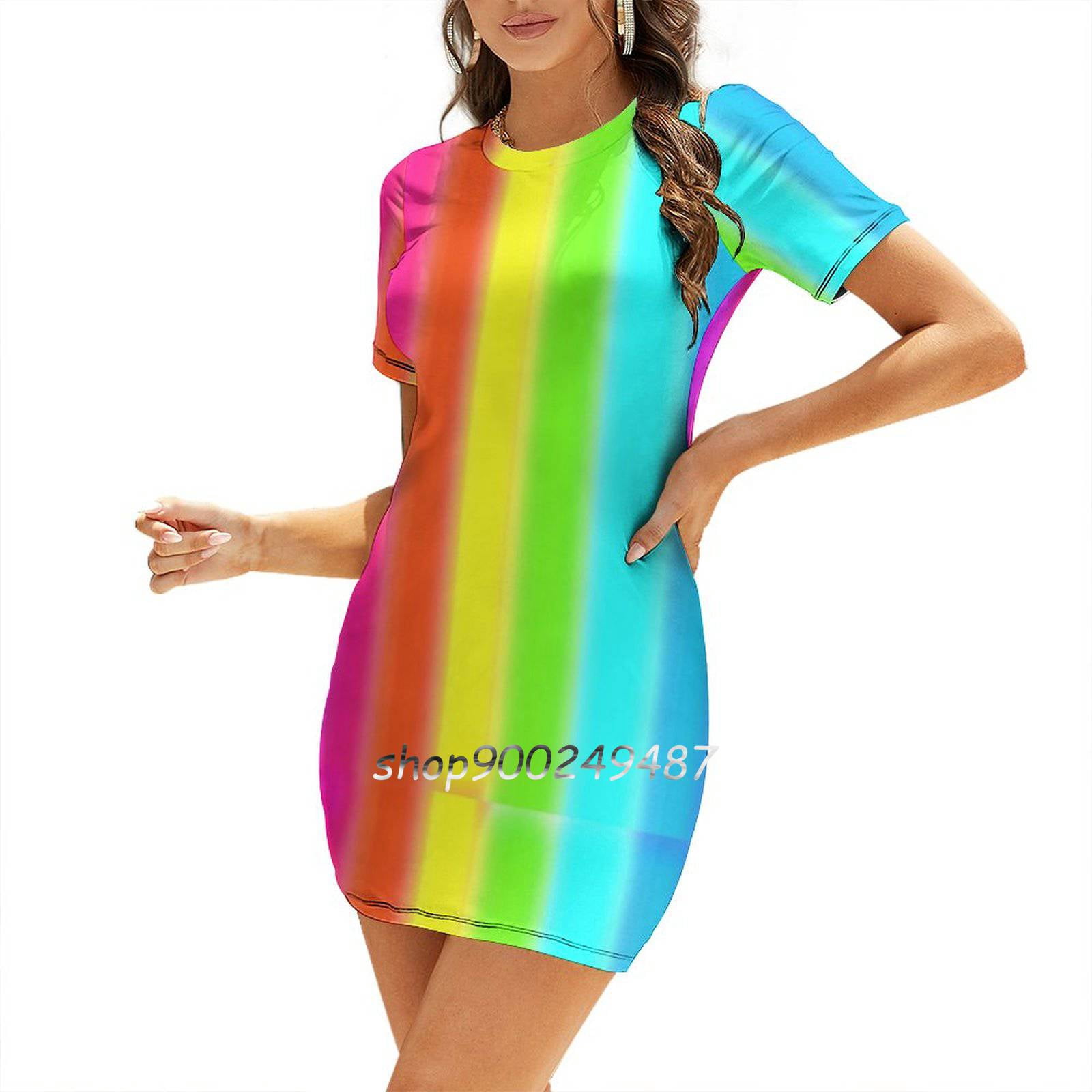 Glow Sticks Square Neck Dress New Plus Size Elegant Women Waist Tight ...