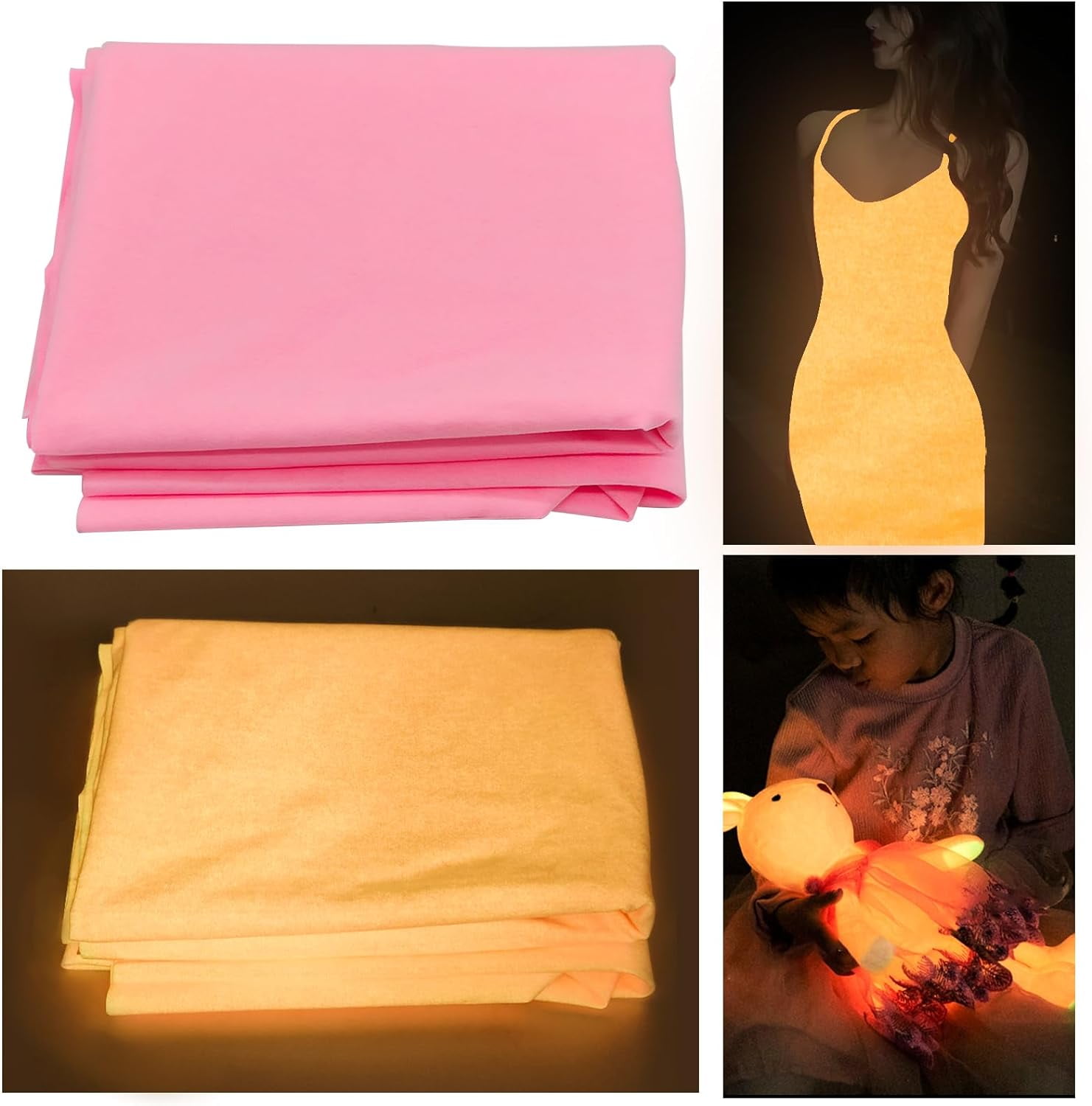 Glow in The Dark Fabric,Glow Fabric for Sewing Clothes,Luminous ...