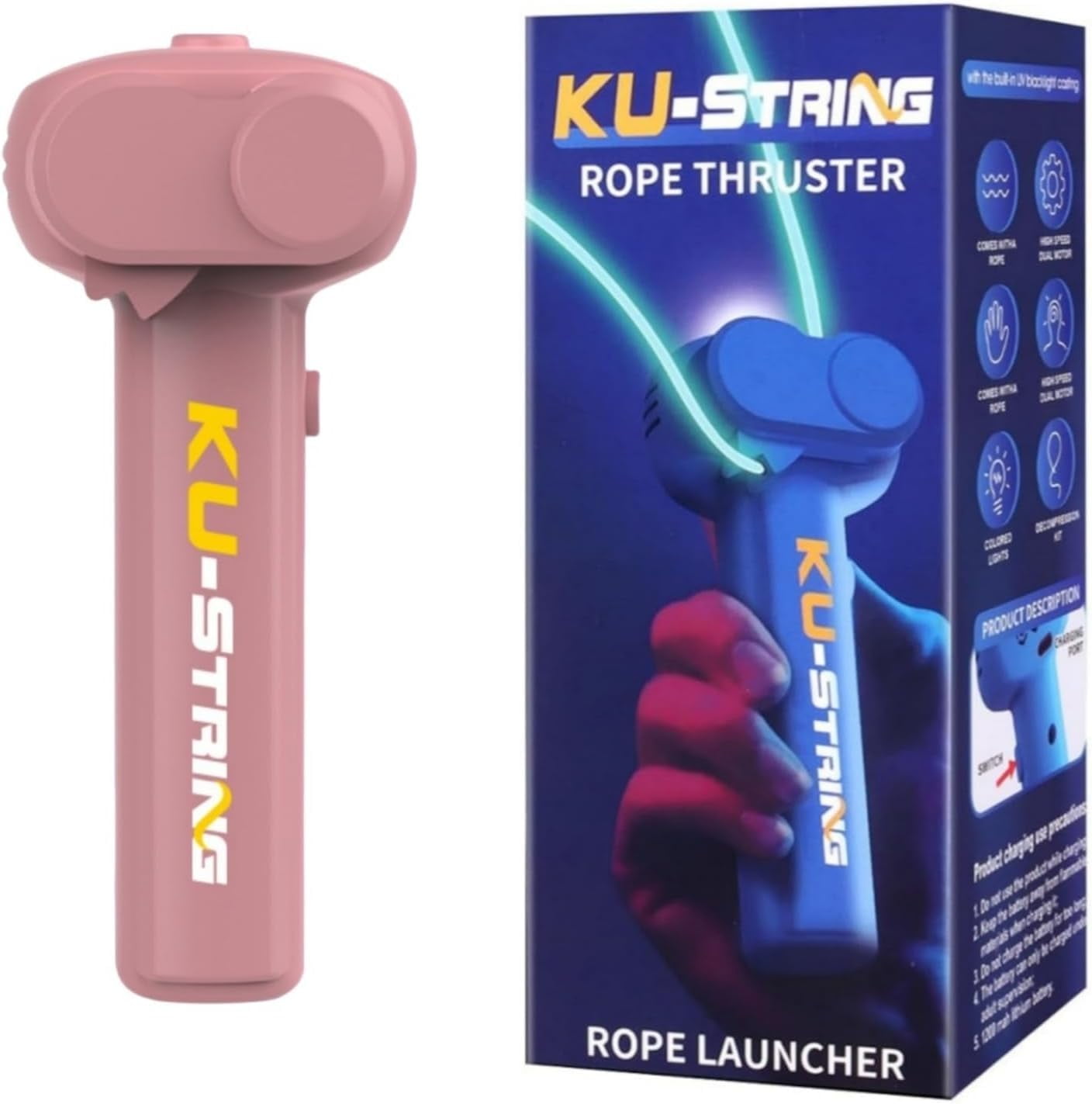 Glow in The Dark Lasso,Game Shooter String Toy,Glow in The Dark Loop Rope Launcher Propeller ...