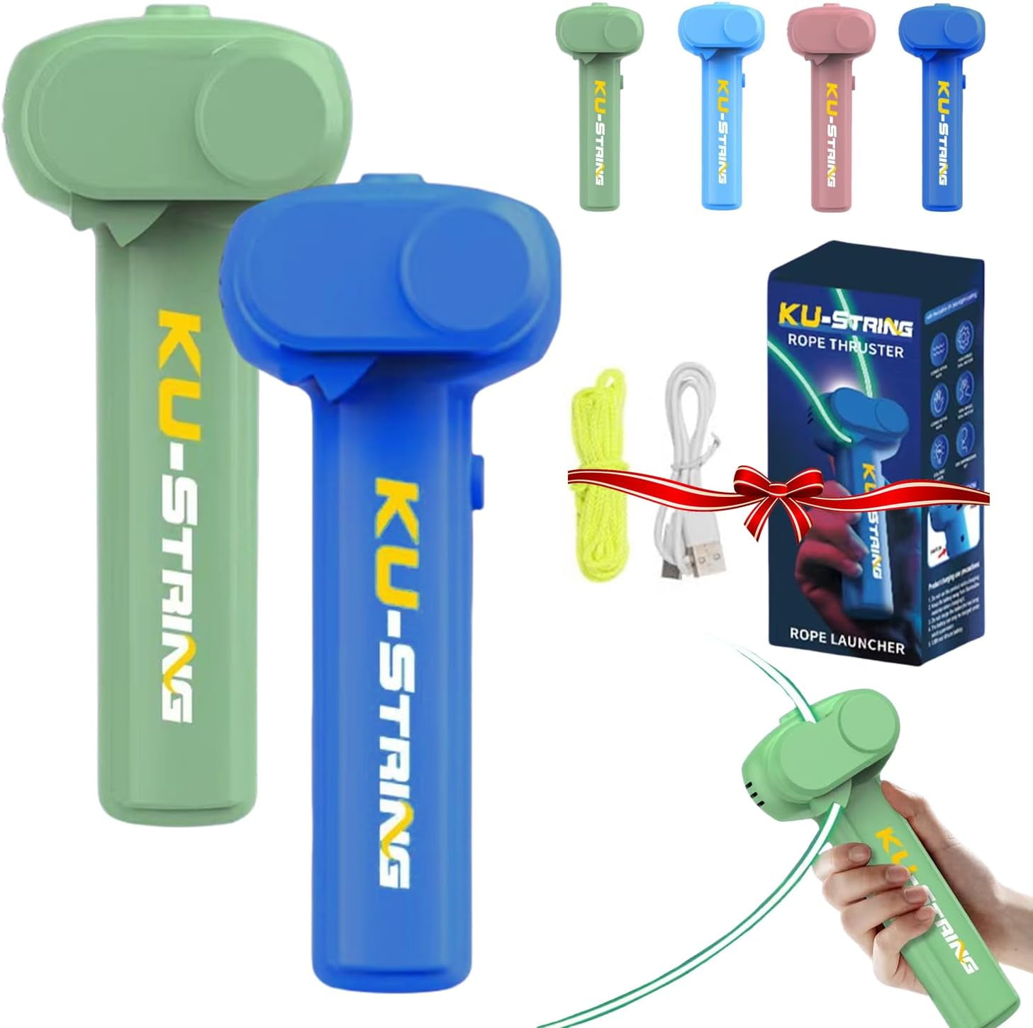 Glow in The Dark Loop Rope Launcher Propelled, Game Shooter String Toy ...