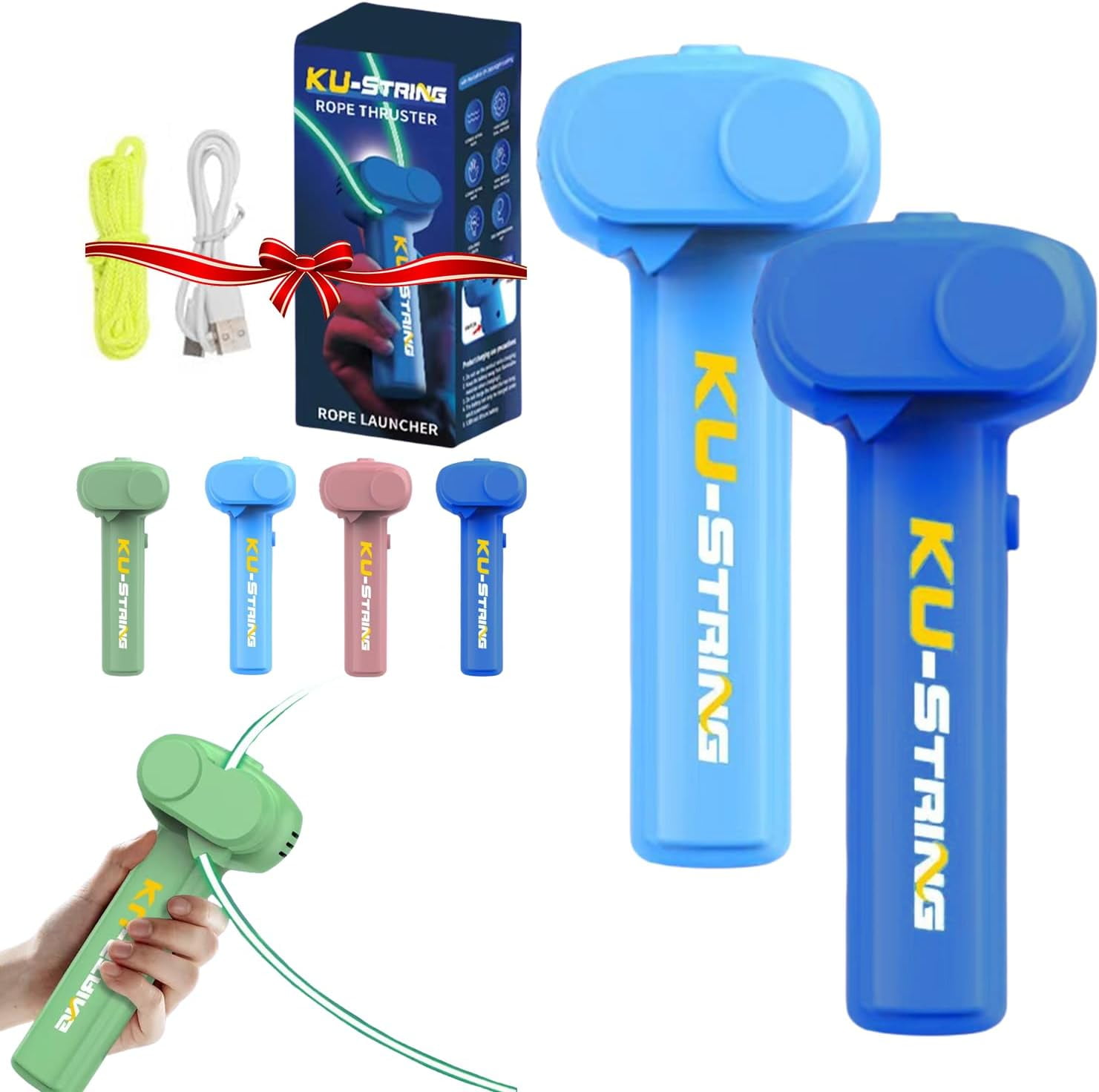 Glow in The Dark Loop Rope Launcher Propeller, Game Shooter String Toy ...