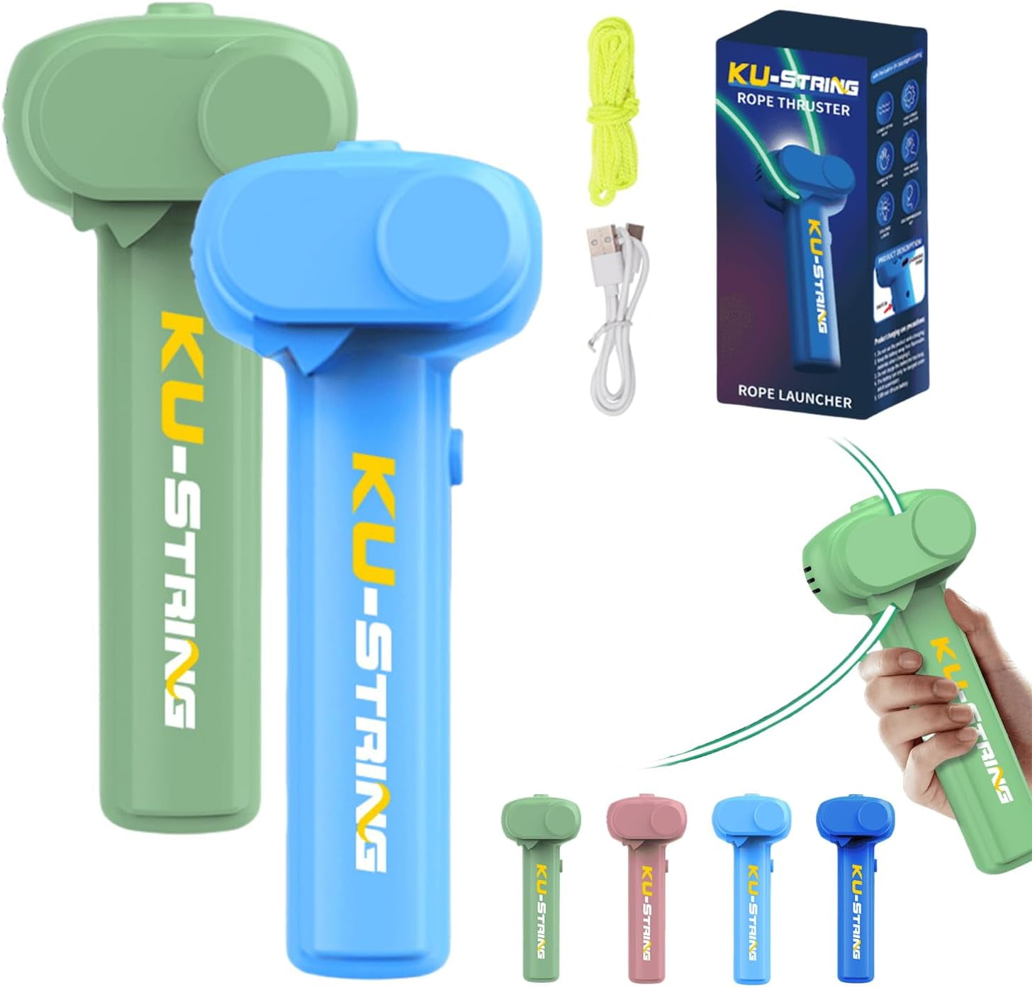 Glow in The Dark Loop Rope Launcher Propeller, Game Shooter String Toy ...