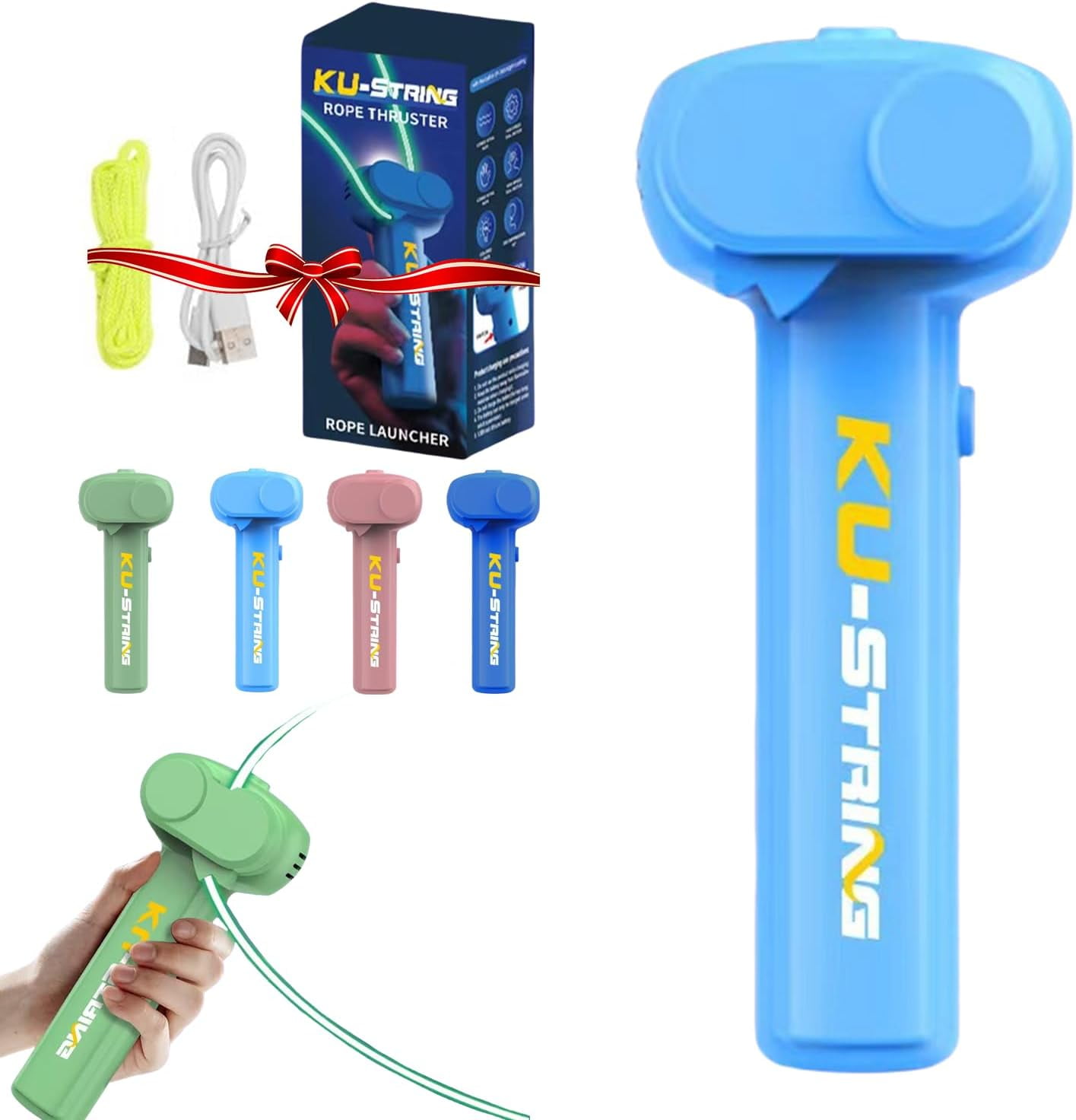 Glow in The Dark Loop Rope Launcher Propeller, Game Shooter String Toy ...