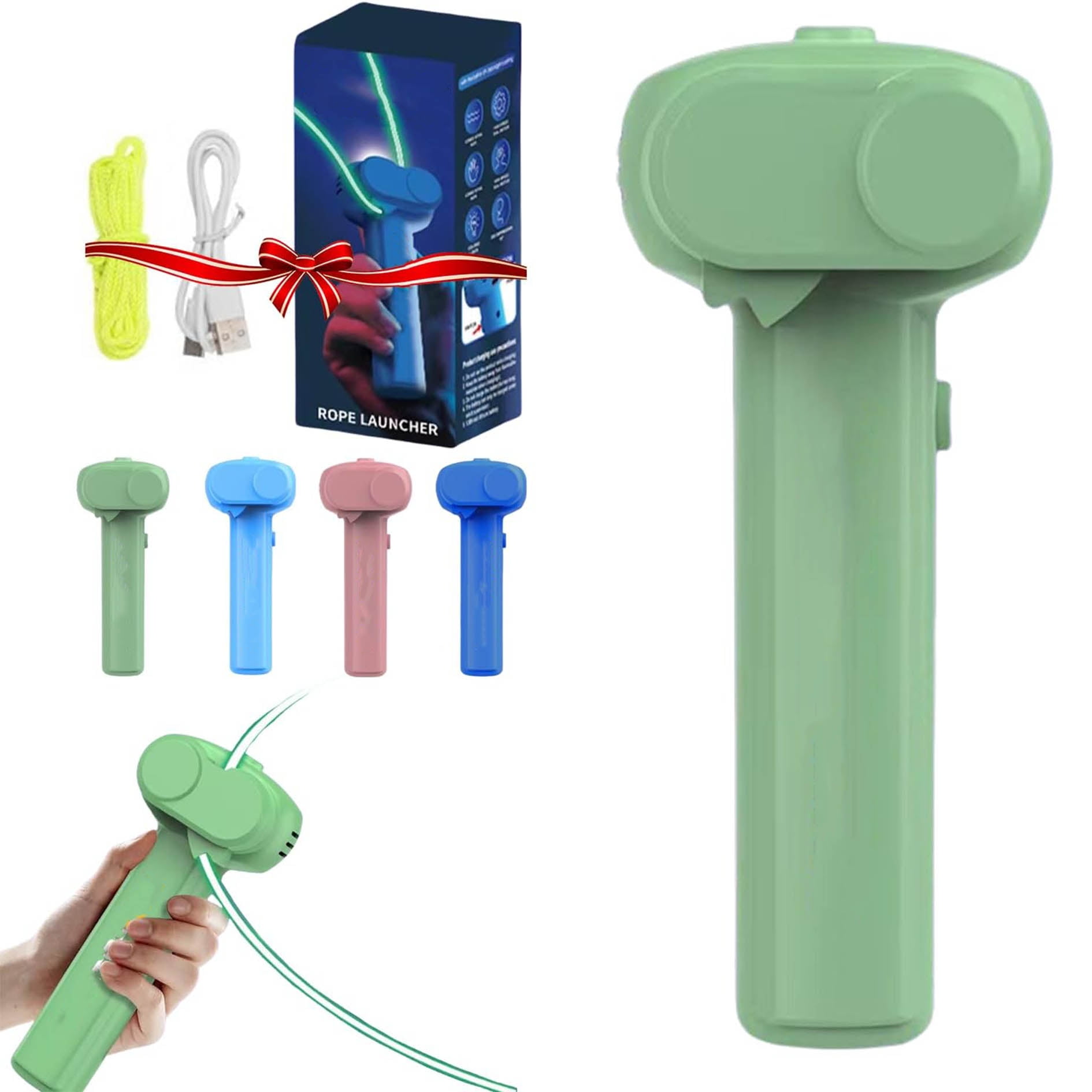Glow in The Dark Loop Rope Launcher Propeller, Game Shooter String Toy ...