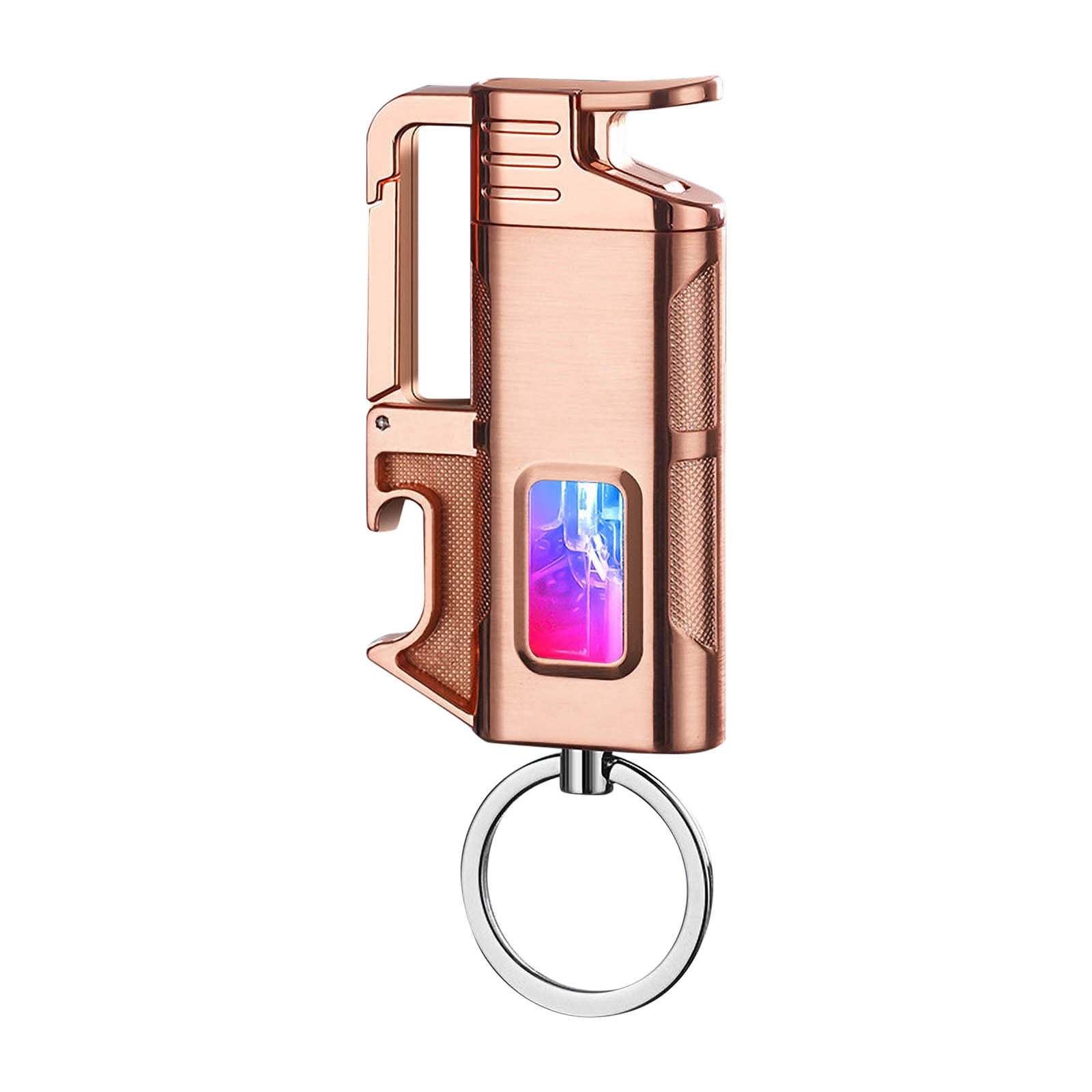 Glow Transparent Gas Chamber Lighter Direct Blue Flame Windproof Metal ...