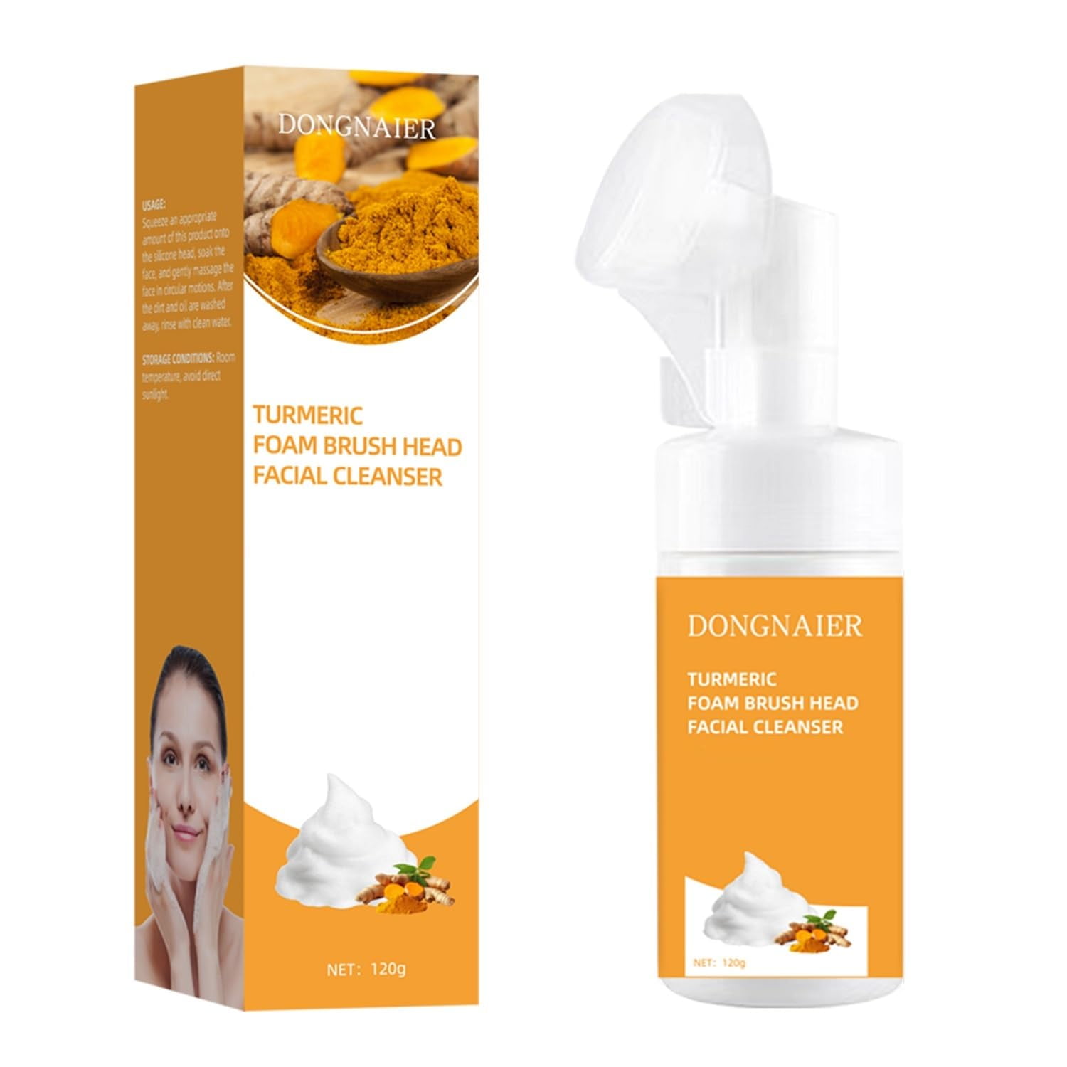 Glow Wash Turmeric Face TMA2 Wash With Brush,Deep Cleansing Scrub ...