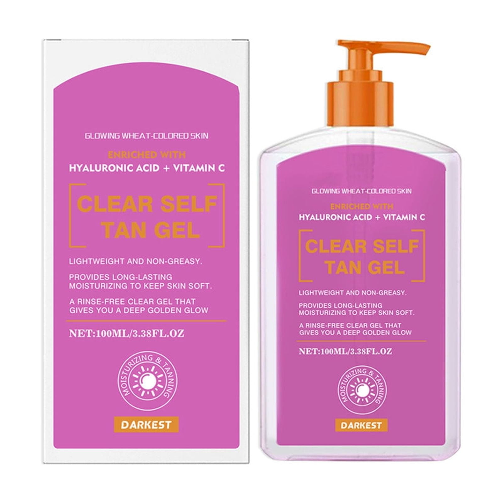 Glow Your Own Way Bundle: Best Clear Self-Tanning Gel with Mitt Kit ...