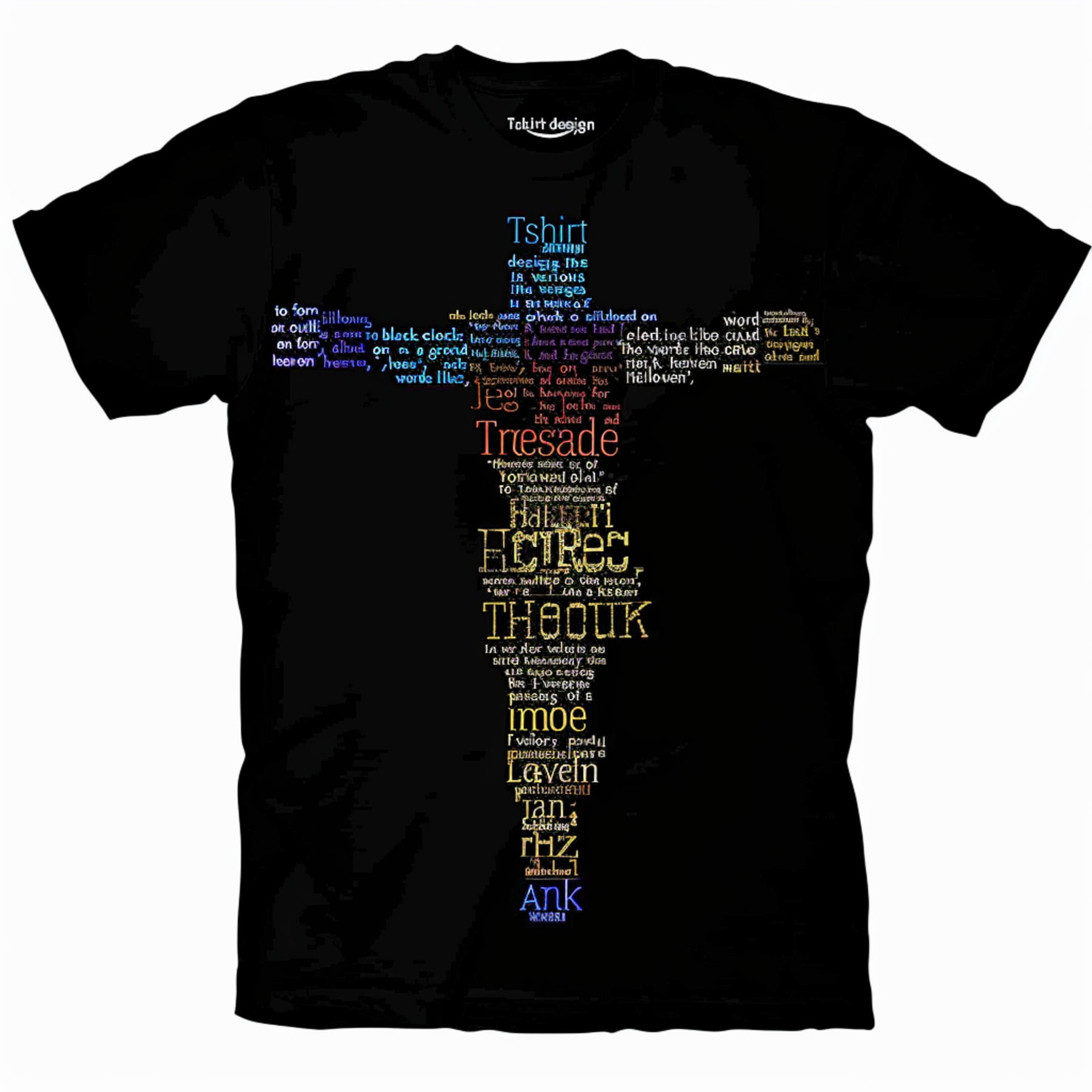 Glow: Word Cloud Black T Shirt New Unique Design with 'North LED' Theme ...